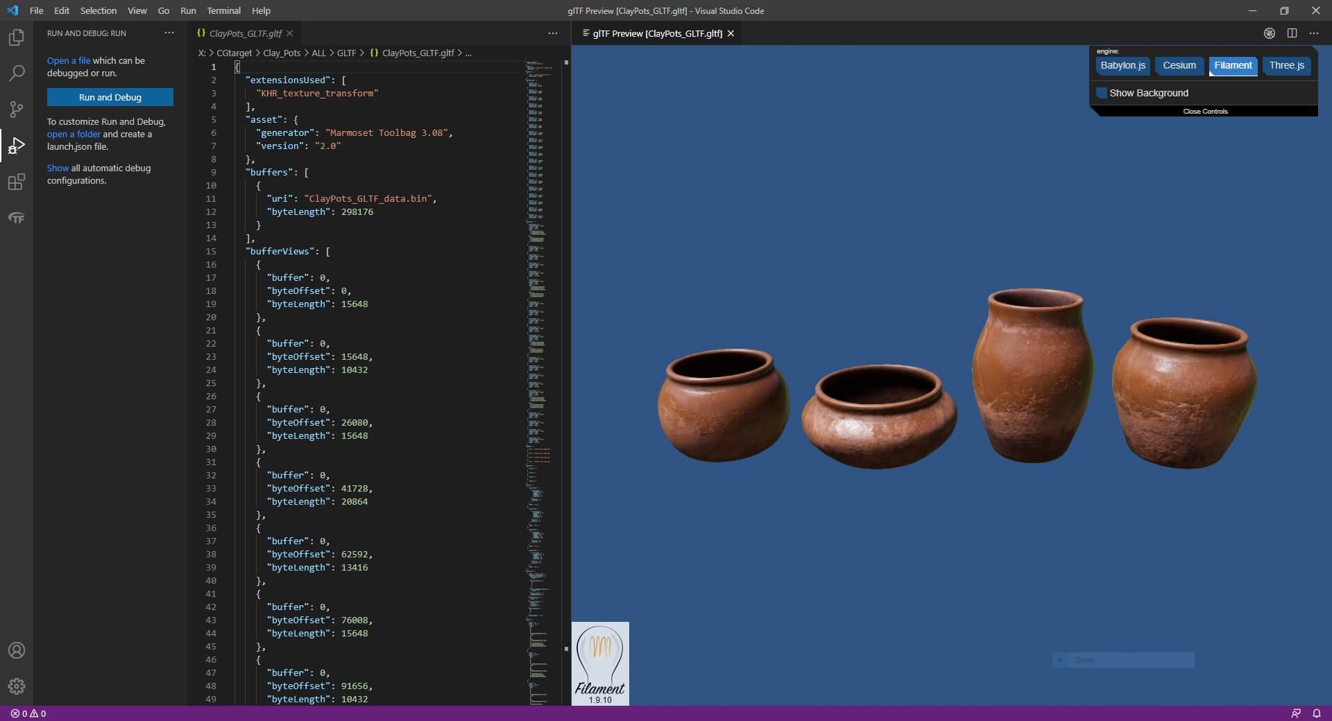 Clay Pots - 3D Model by Grishmanovskij Anton