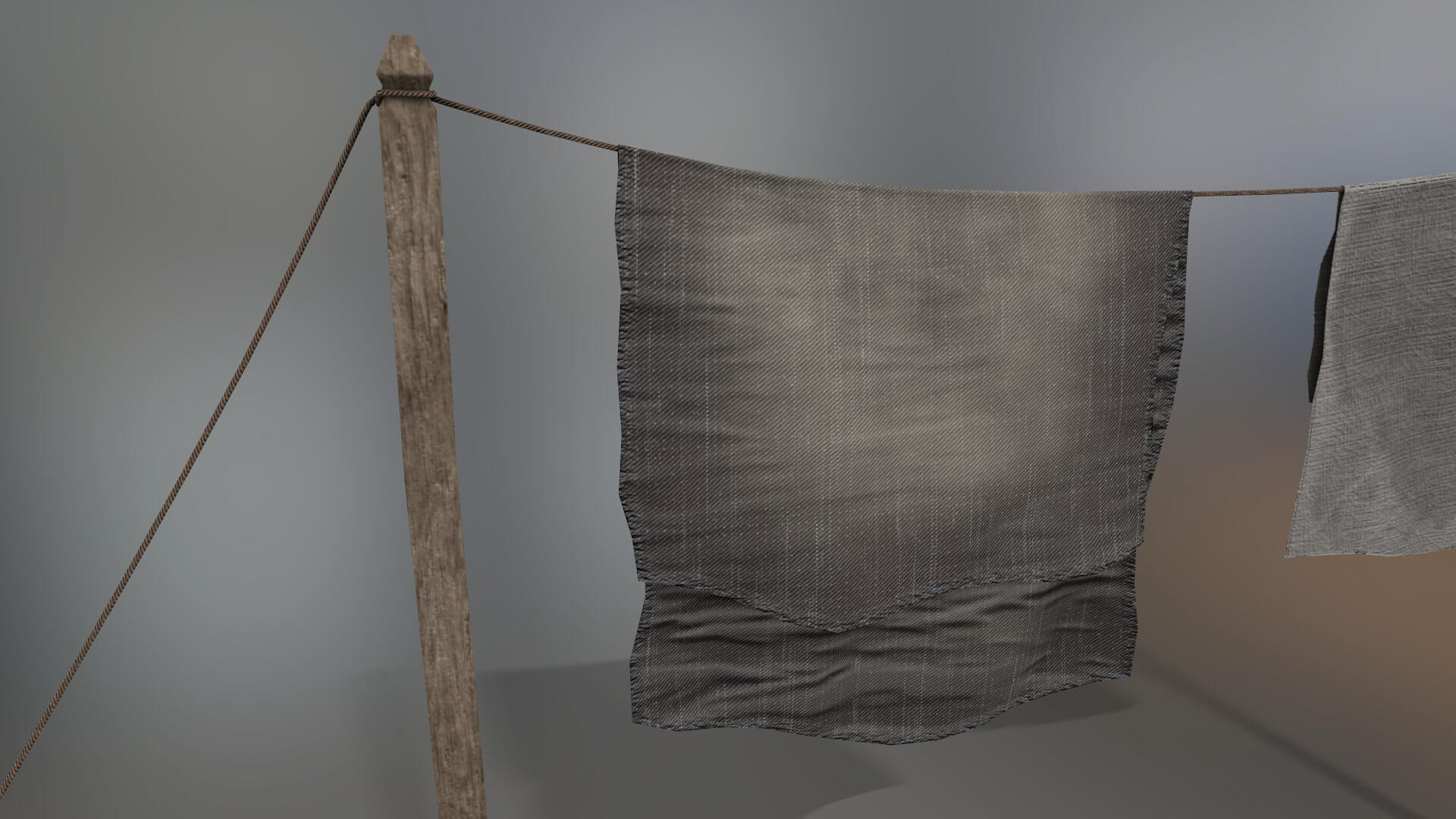 Clothesline - 3D Model by Grishmanovskij Anton