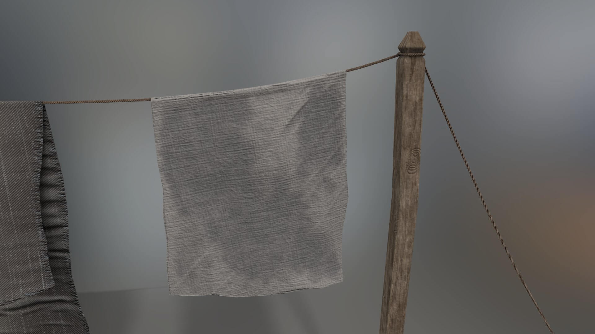 Clothesline - 3D Model by Grishmanovskij Anton