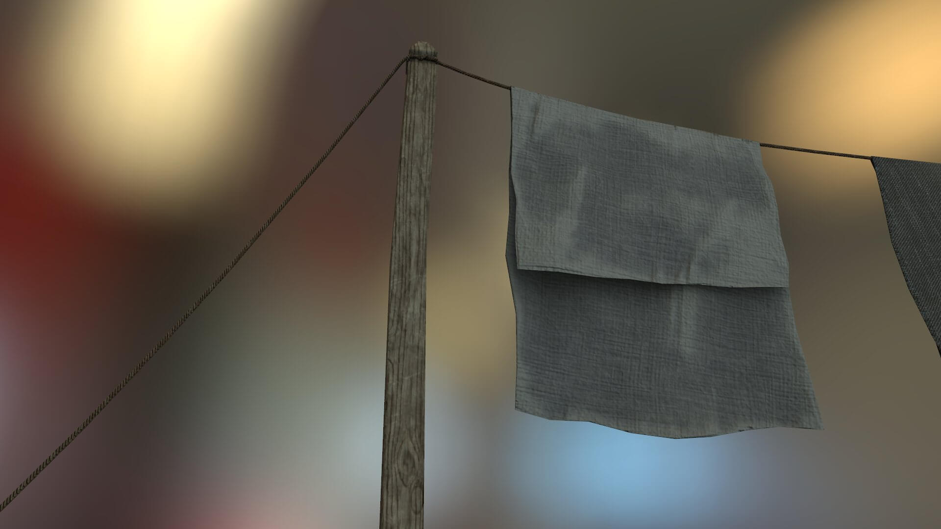 Clothesline - 3D Model by Grishmanovskij Anton
