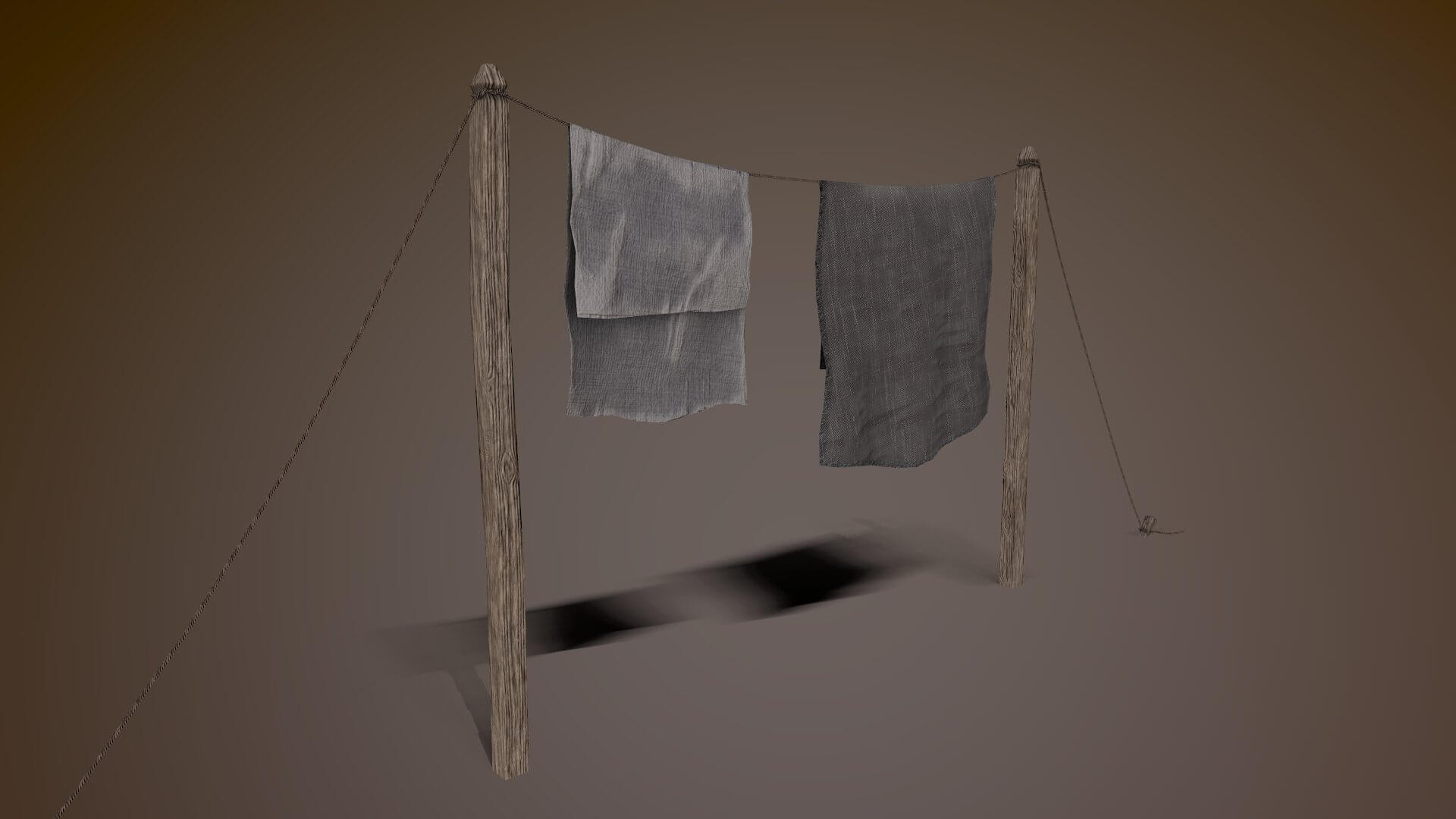 Clothesline - 3D Model by Grishmanovskij Anton