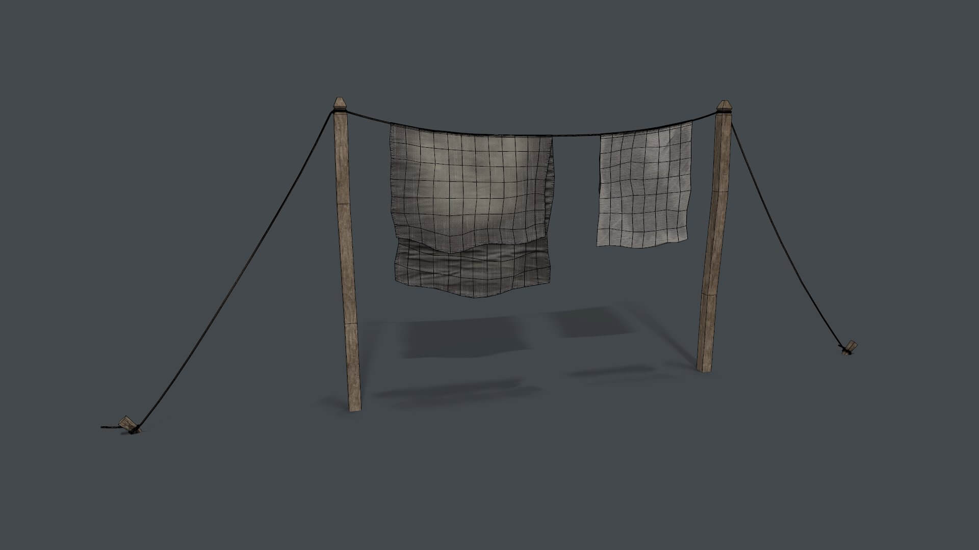 Clothesline - 3D Model by Grishmanovskij Anton