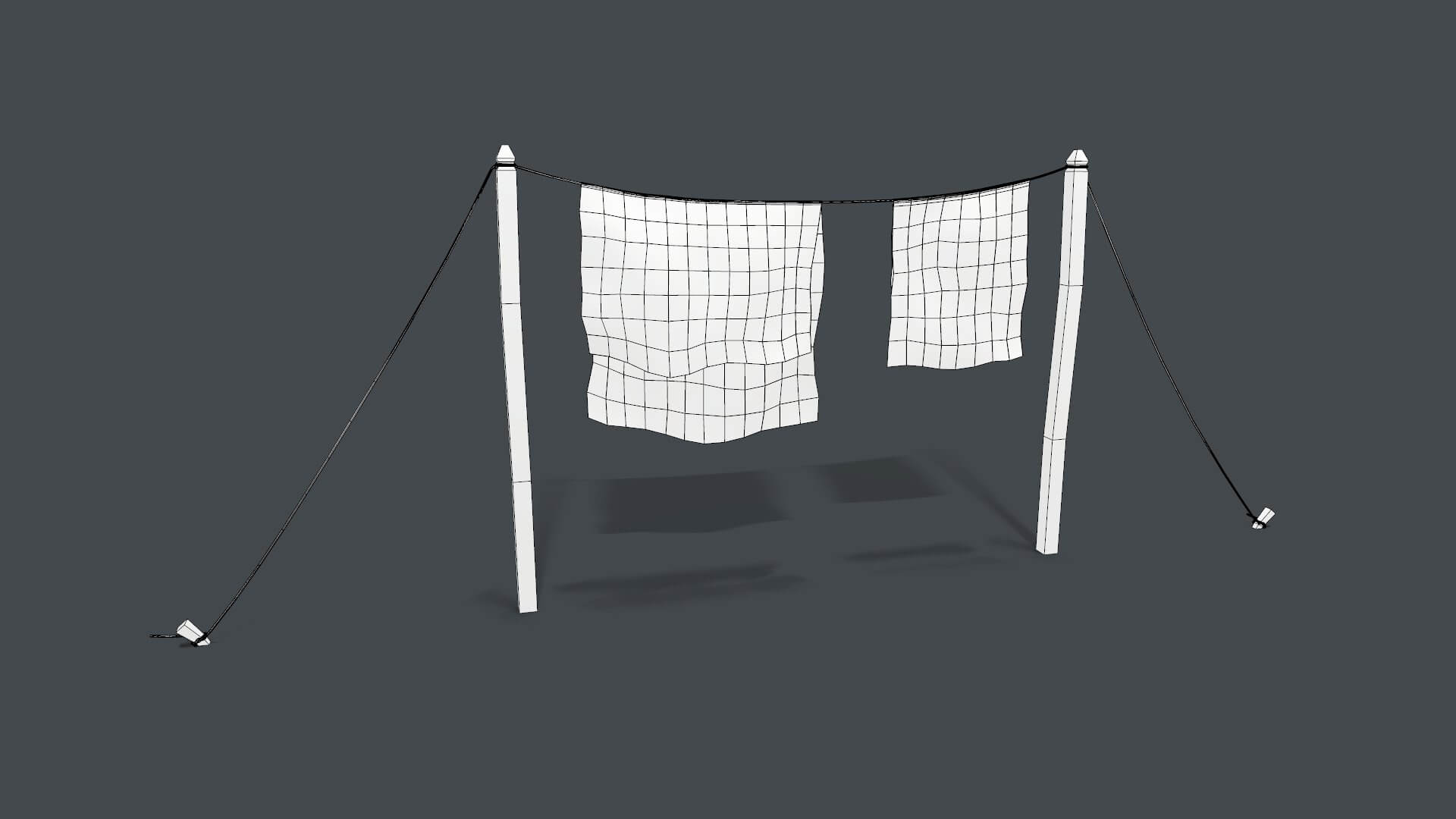 Clothesline - 3D Model by Grishmanovskij Anton