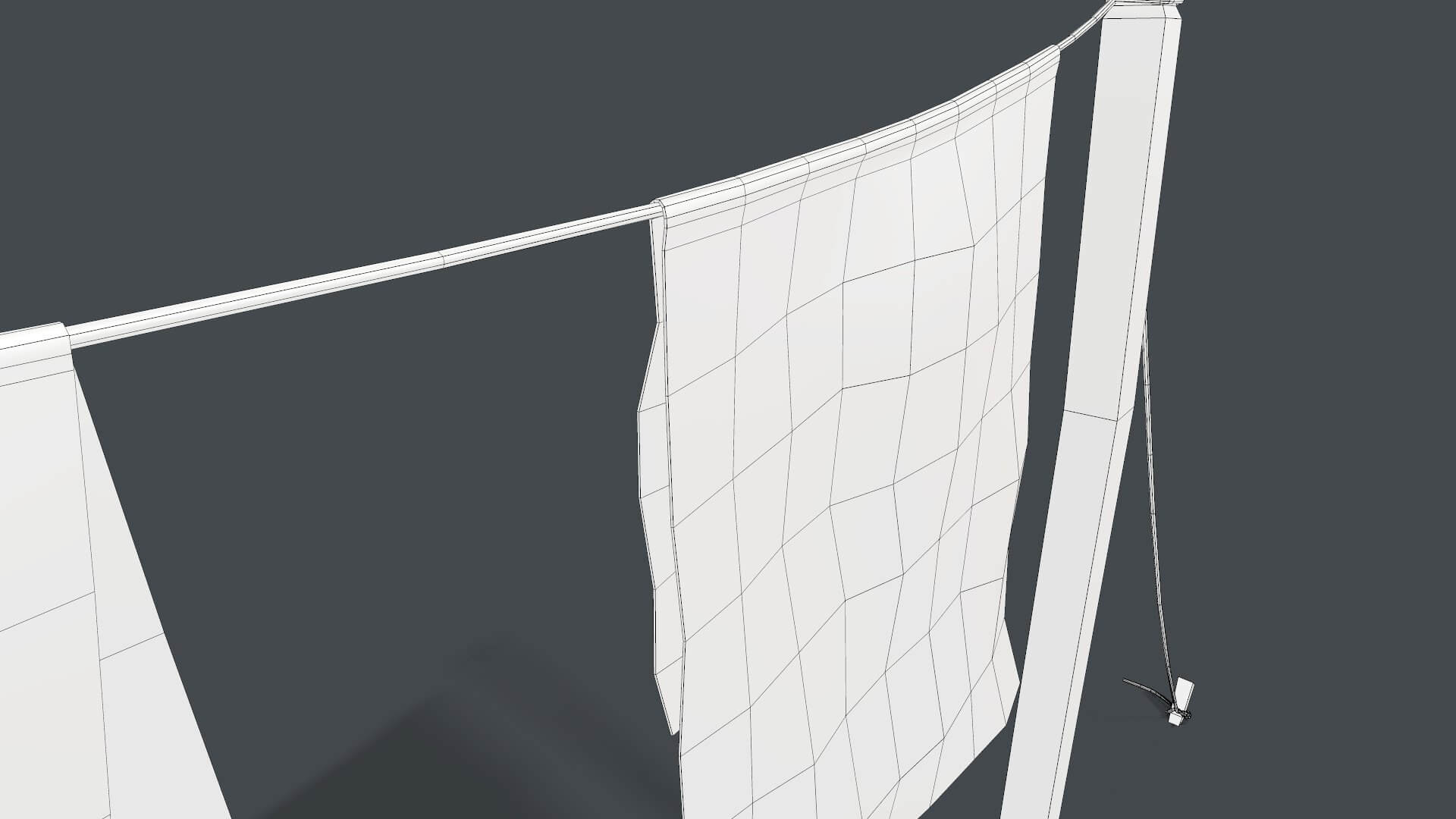 Clothesline - 3D Model by Grishmanovskij Anton