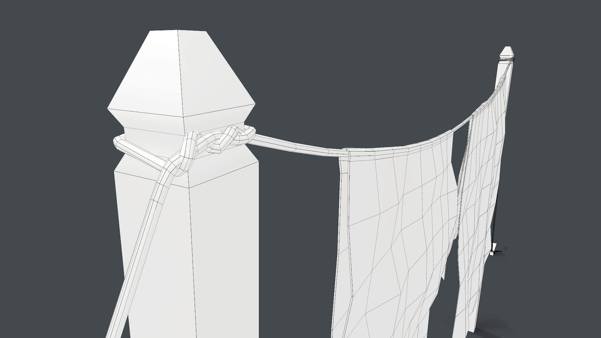 Clothesline - 3D Model by Grishmanovskij Anton