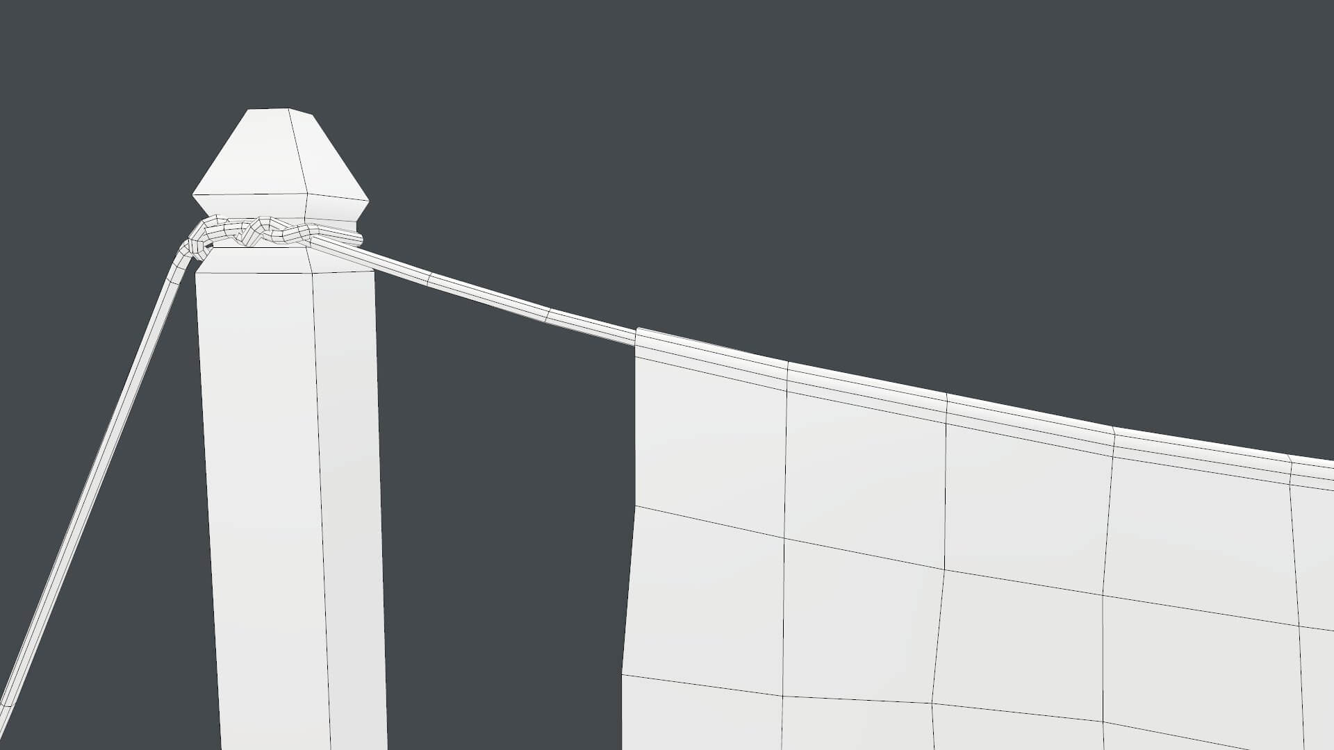 Clothesline - 3D Model by Grishmanovskij Anton