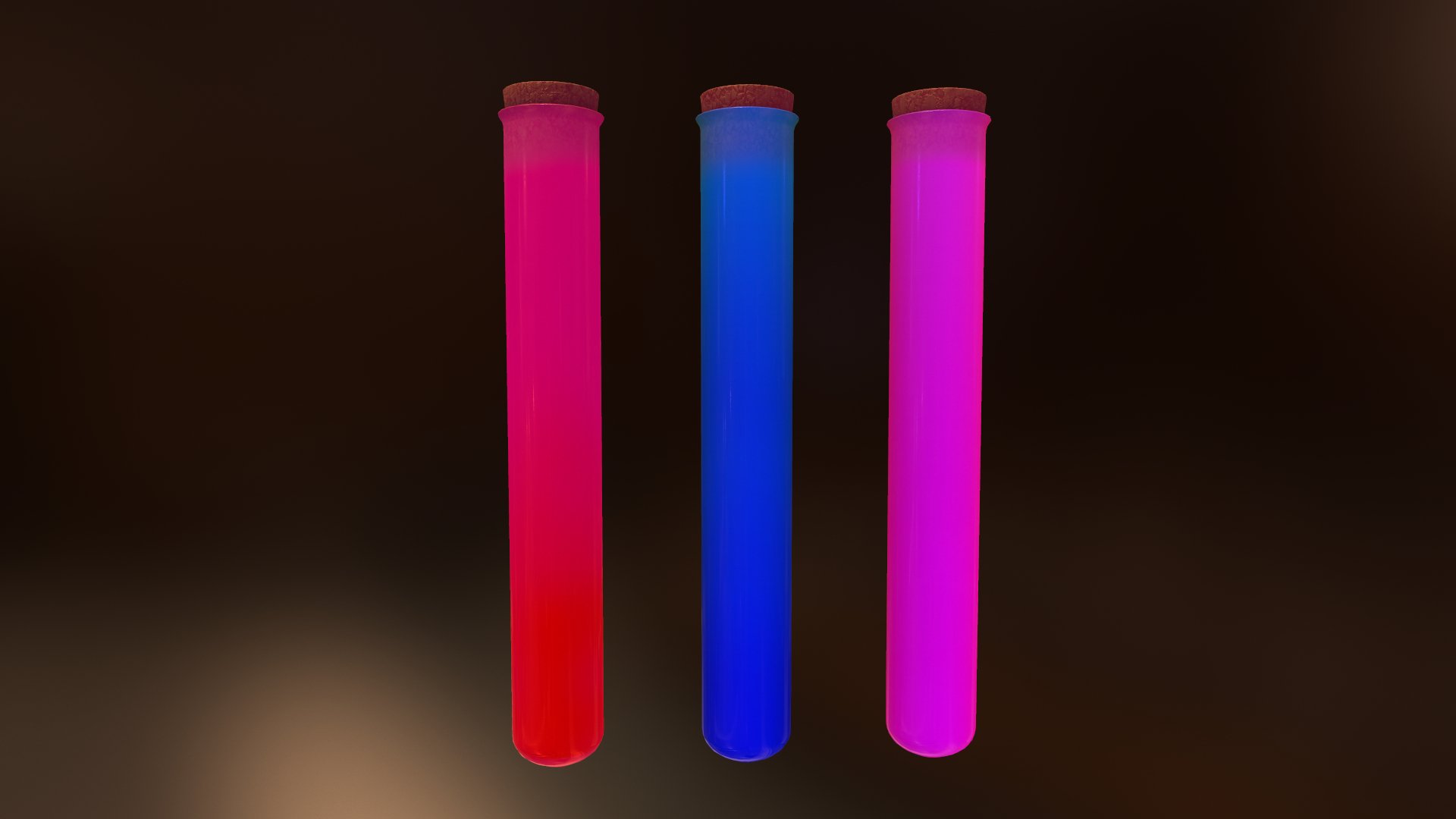 Colored Test Tubes - 3D Model by Grishmanovskij Anton