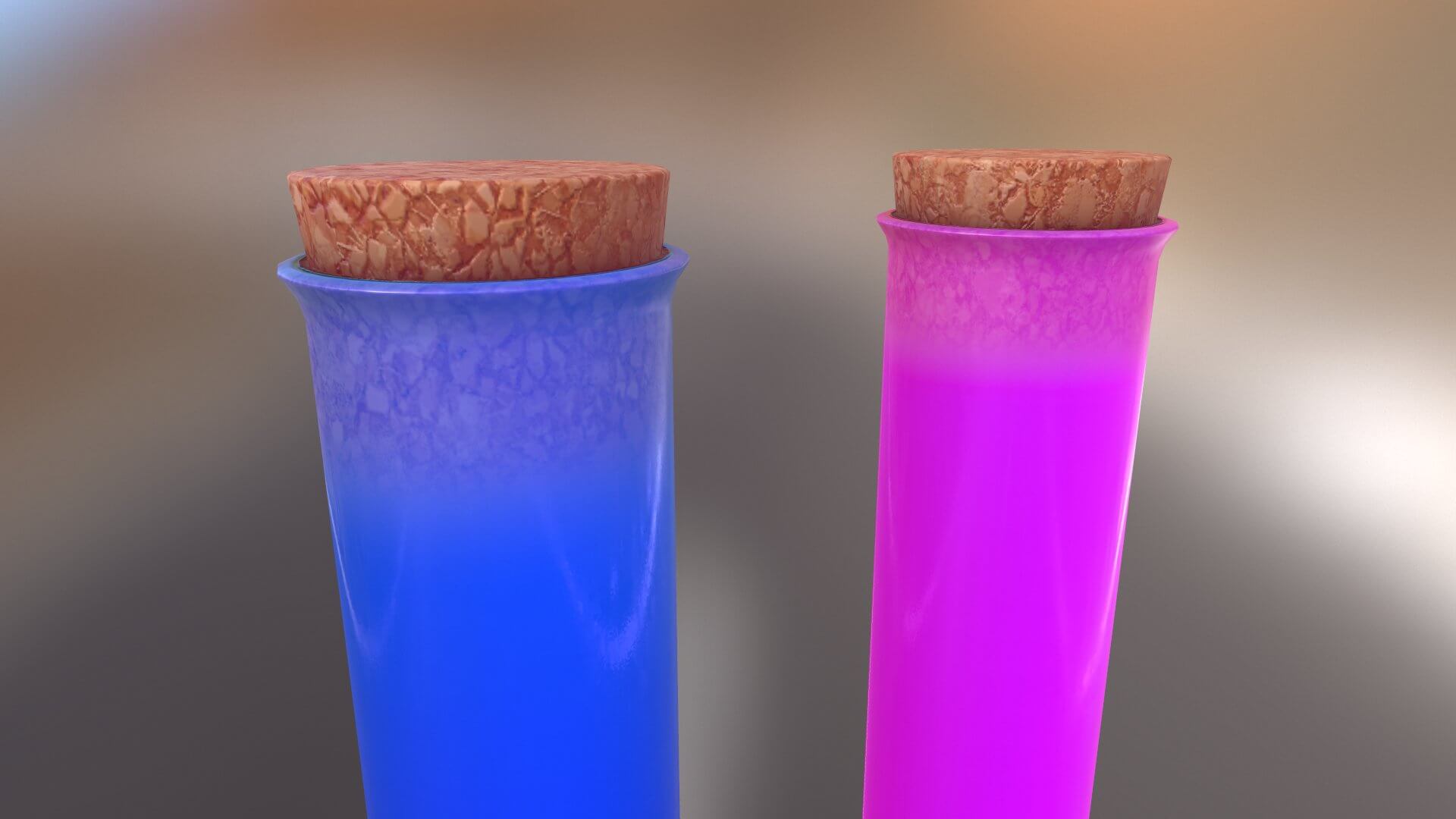 Colored Test Tubes - 3D Model by Grishmanovskij Anton