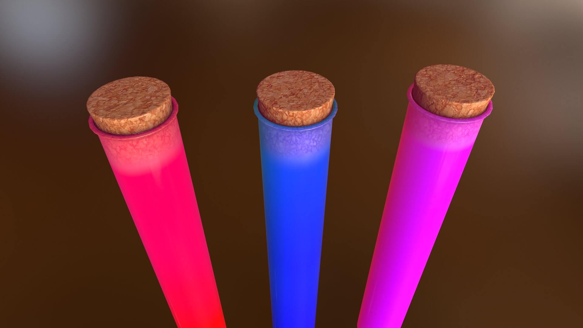 Colored Test Tubes - 3D Model by Grishmanovskij Anton