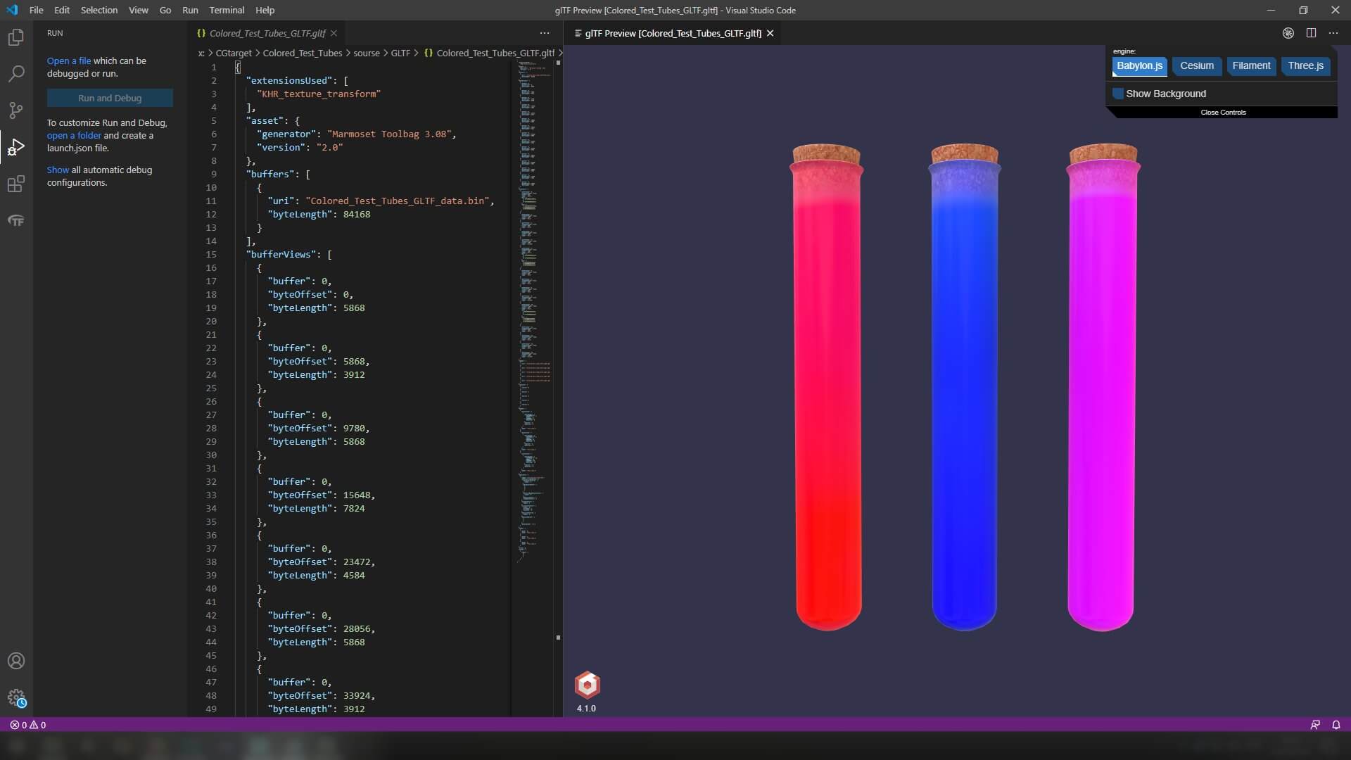Colored Test Tubes - 3D Model by Grishmanovskij Anton