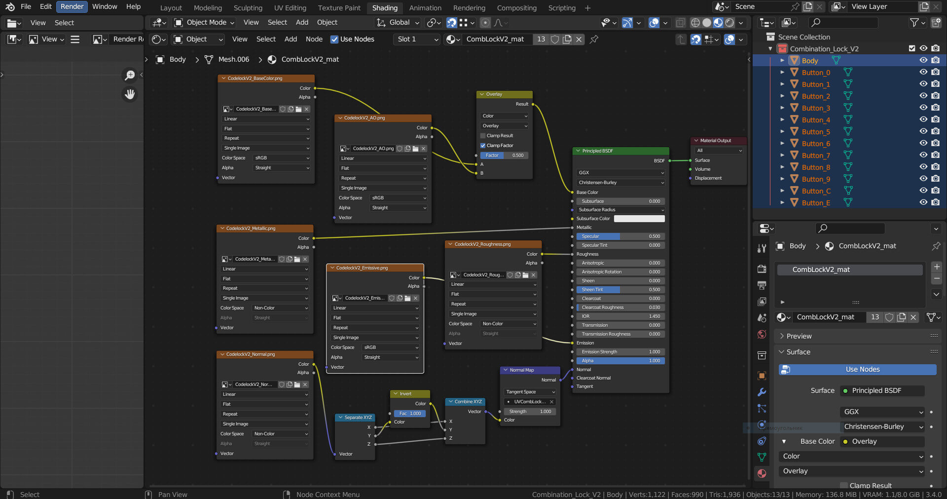 Keypad Lock V2 - 3D Model by Grishmanovskij Anton