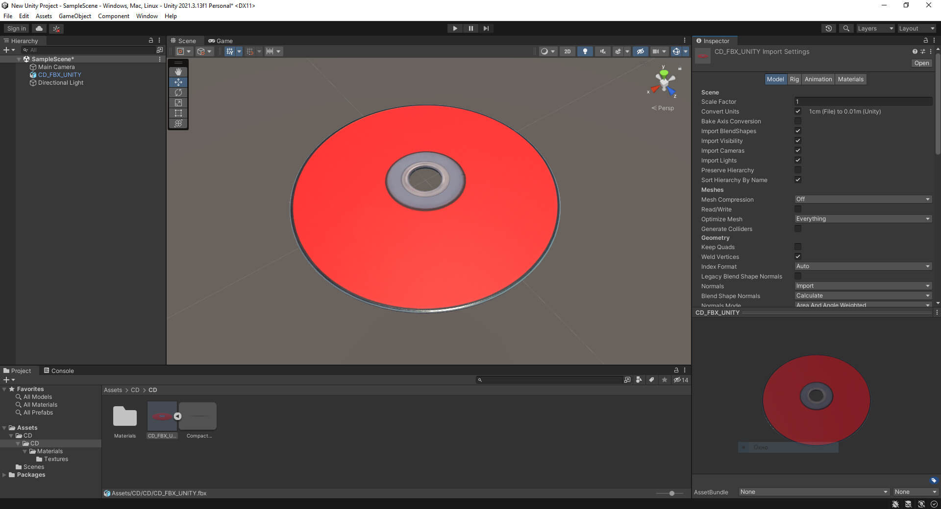 Compact Disc - 3D Model by Grishmanovskij Anton