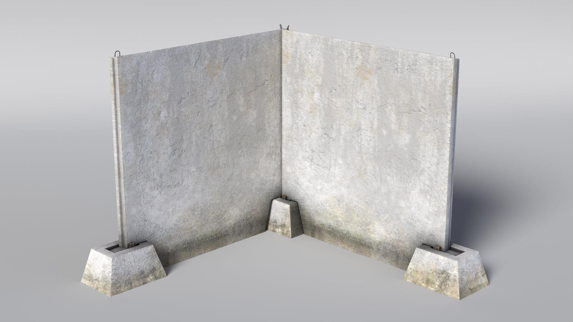 Concrete Fence Panel PO-2M 3D Model by Grishmanovskij Anton