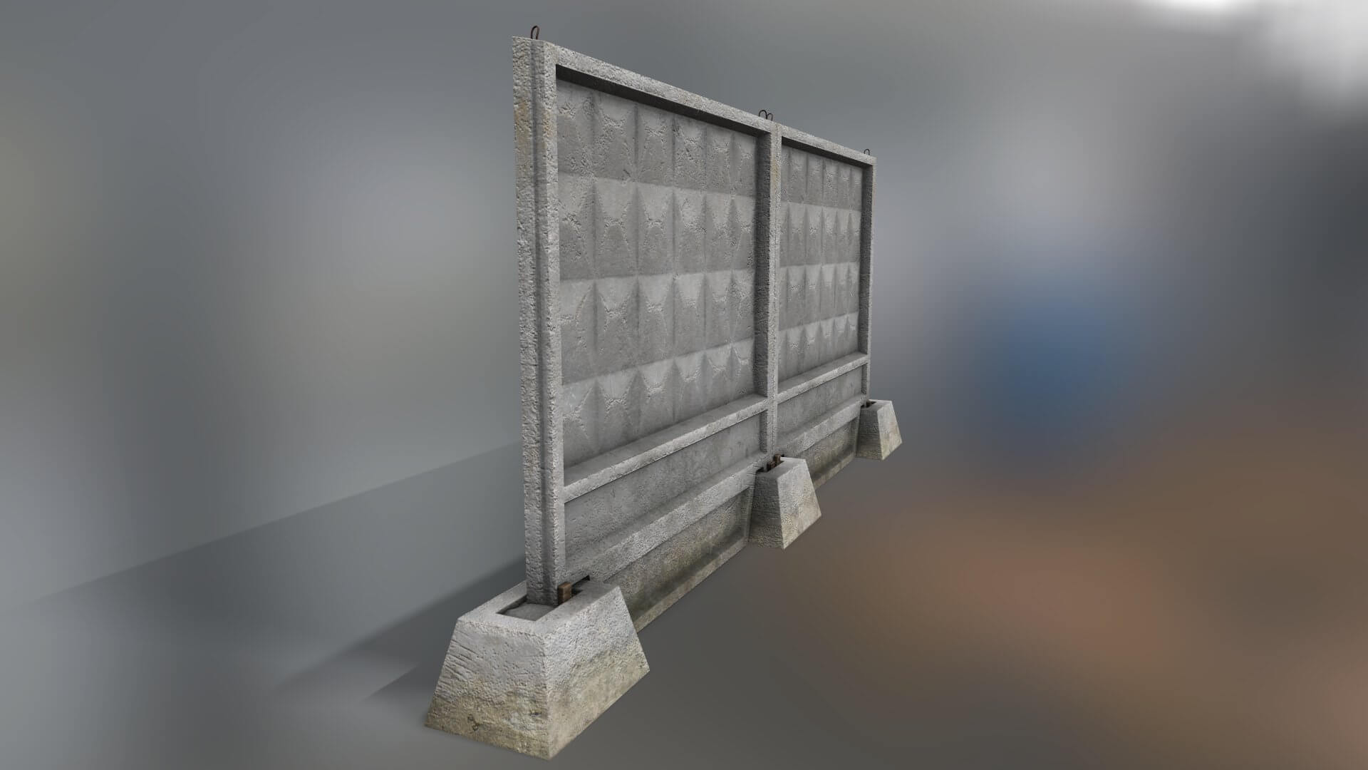 Concrete Fence Panel PO-2M 3D Model by Grishmanovskij Anton
