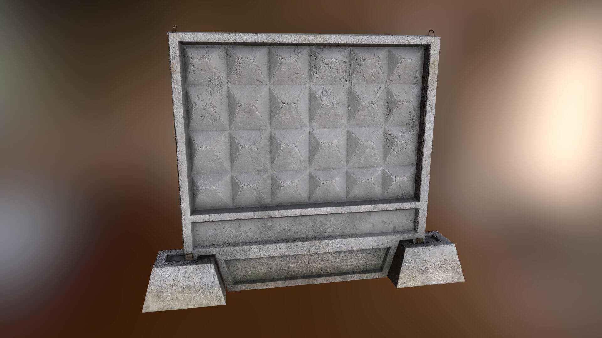 Concrete Fence Panel PO-2M 3D Model by Grishmanovskij Anton