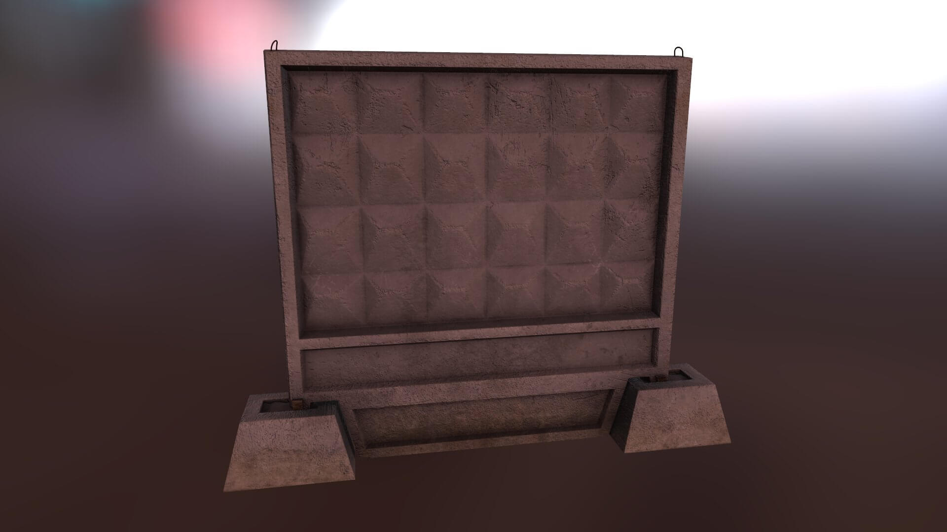 Concrete Fence Panel PO-2M 3D Model by Grishmanovskij Anton