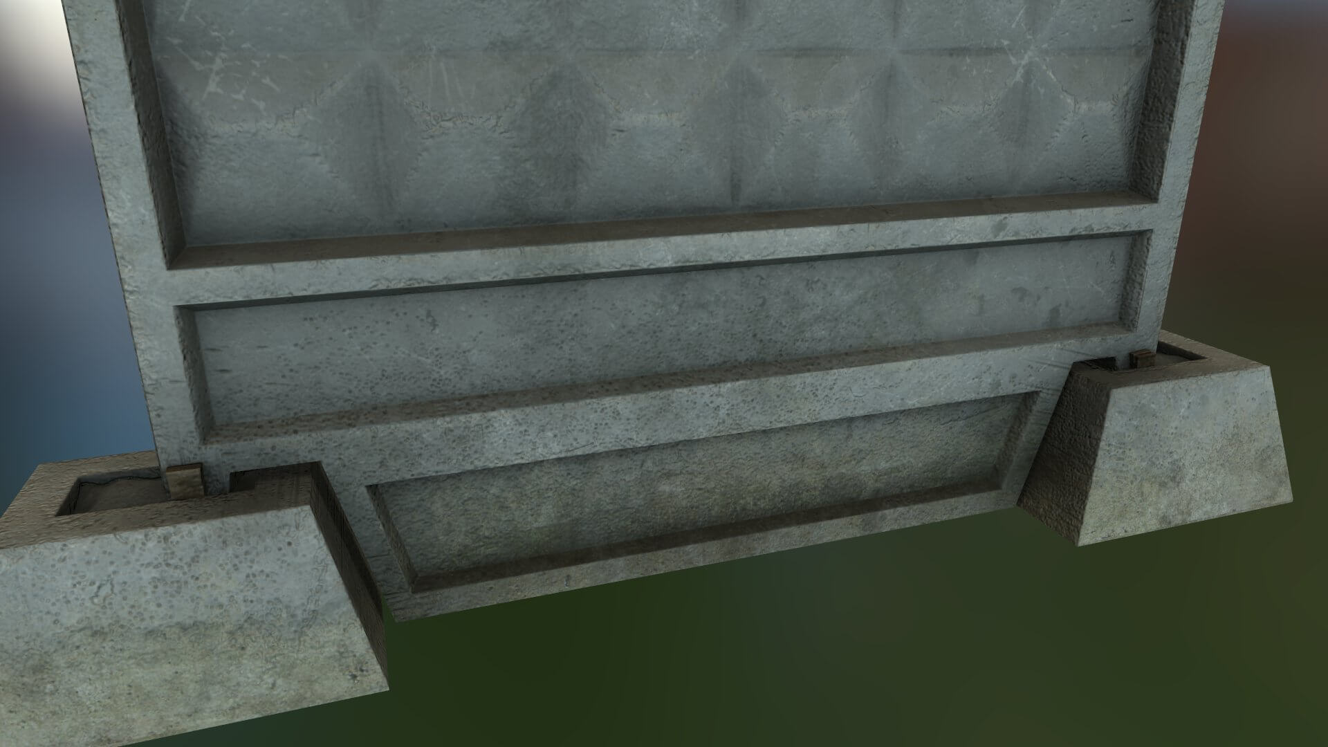 Concrete Fence Panel PO-2M 3D Model by Grishmanovskij Anton