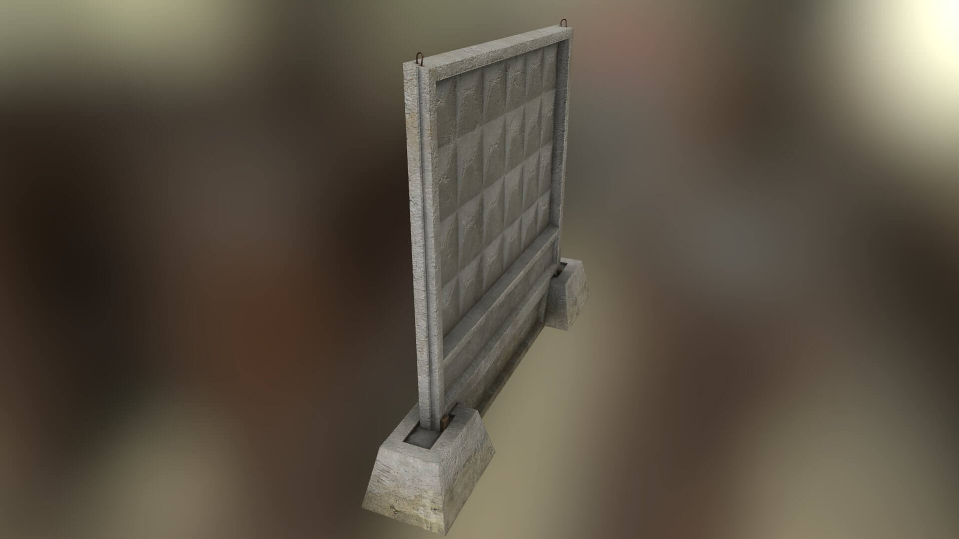 Concrete Fence Panel PO-2M 3D Model by Grishmanovskij Anton
