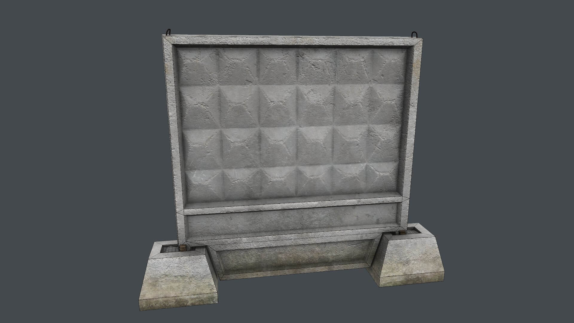 Concrete Fence Panel PO-2M 3D Model by Grishmanovskij Anton