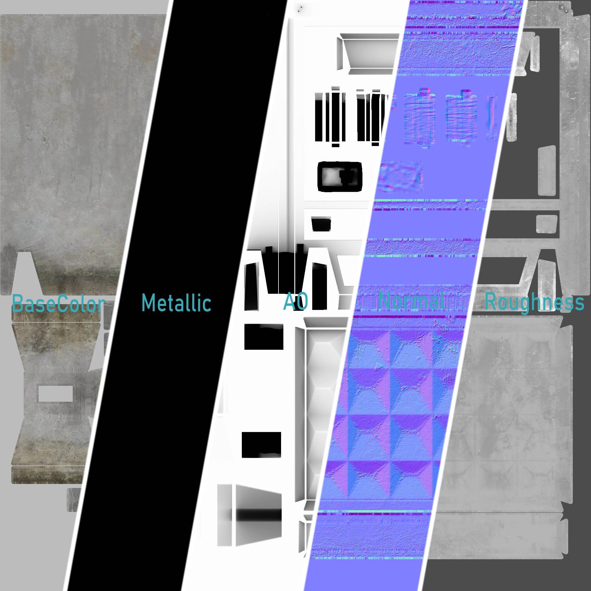 Concrete Fence Panel PO-2M 3D Model by Grishmanovskij Anton