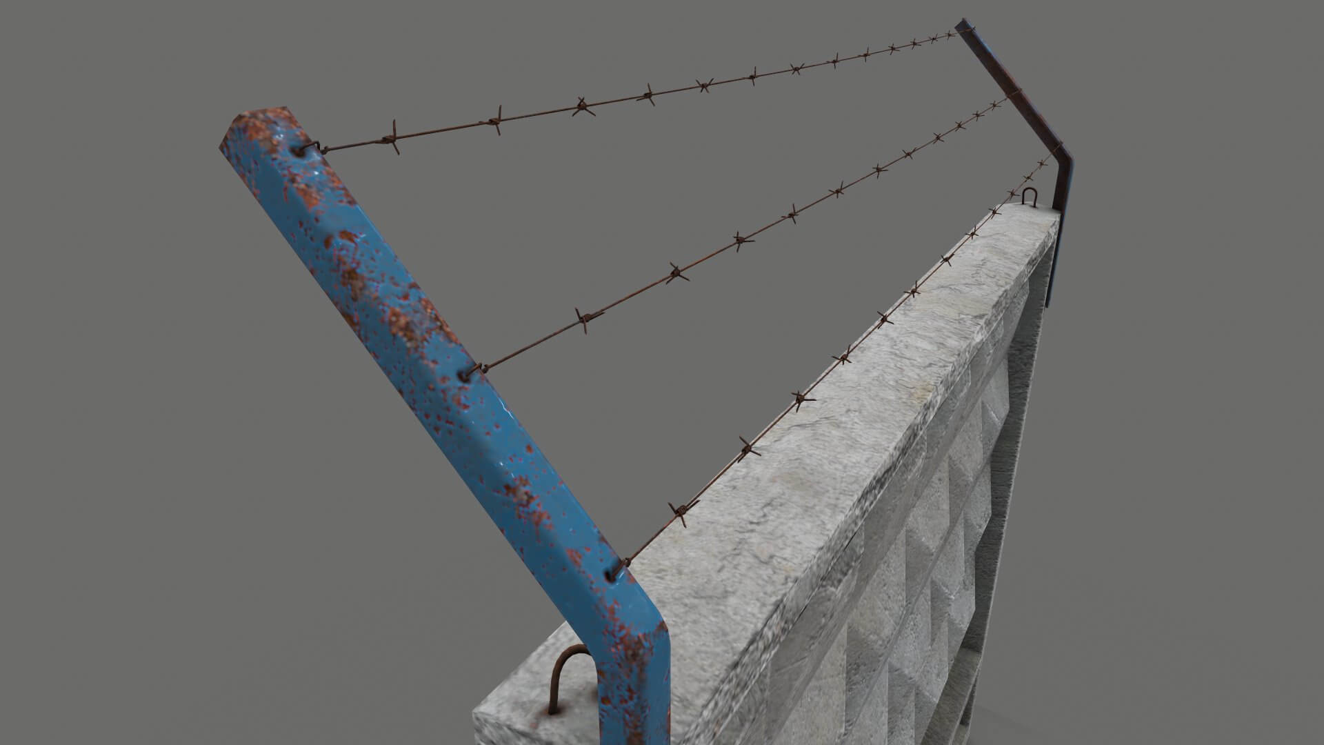 Concrete Fence - 3D Model by Grishmanovskij Anton