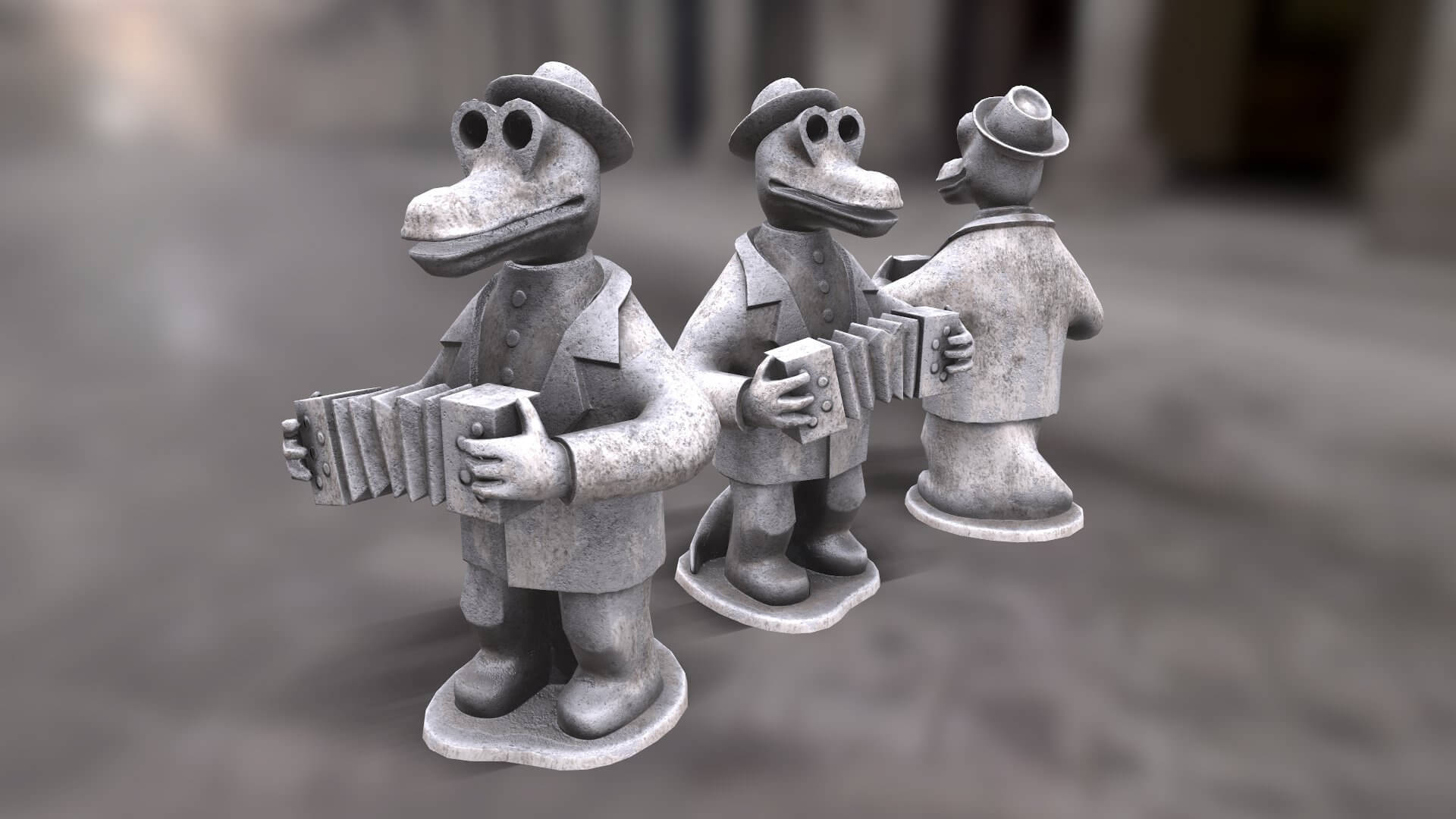 Crocodile Gena - 3D Model by Grishmanovskij Anton