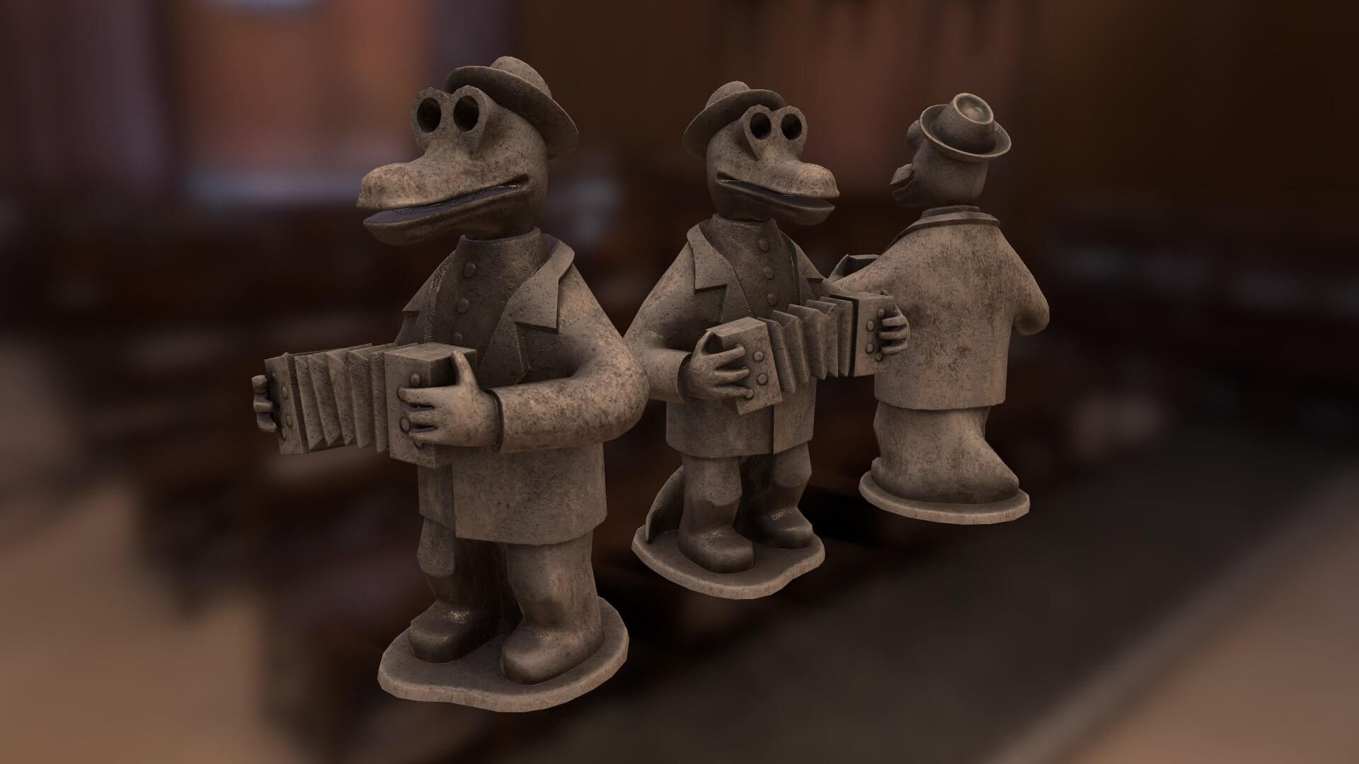 Crocodile Gena - 3D Model by Grishmanovskij Anton