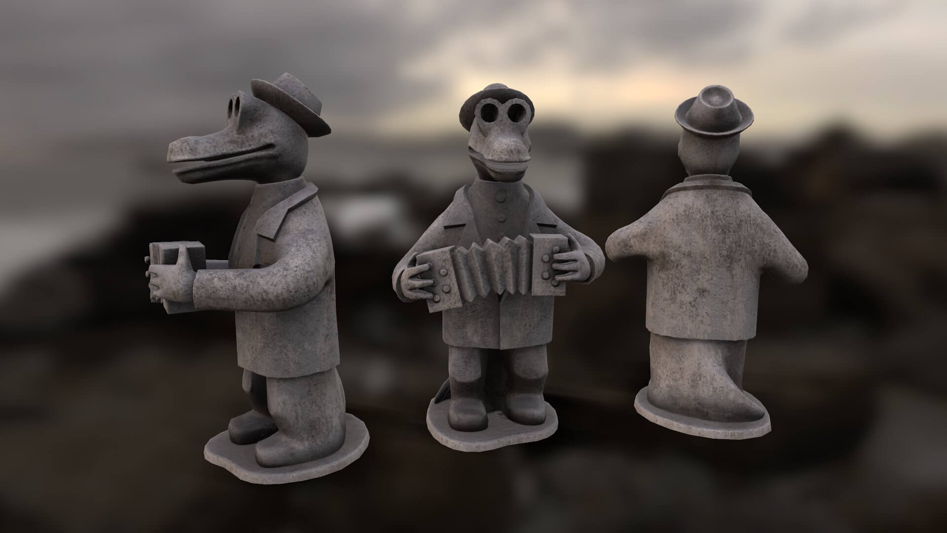 Crocodile Gena - 3D Model by Grishmanovskij Anton
