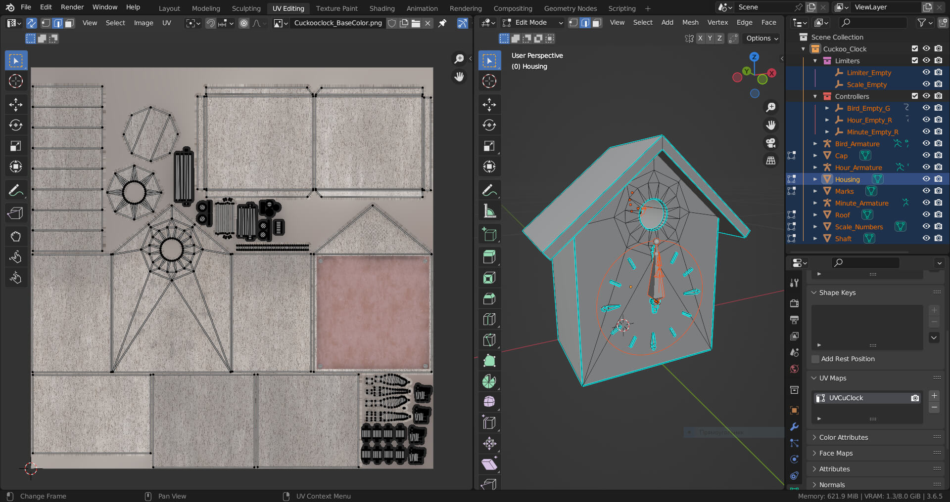 Cuckoo Clock - 3D Model by Grishmanovskij Anton