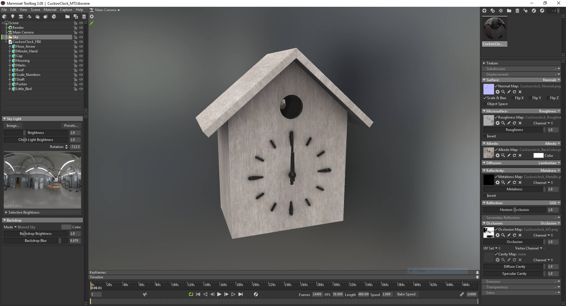Cuckoo Clock - 3D Model by Grishmanovskij Anton