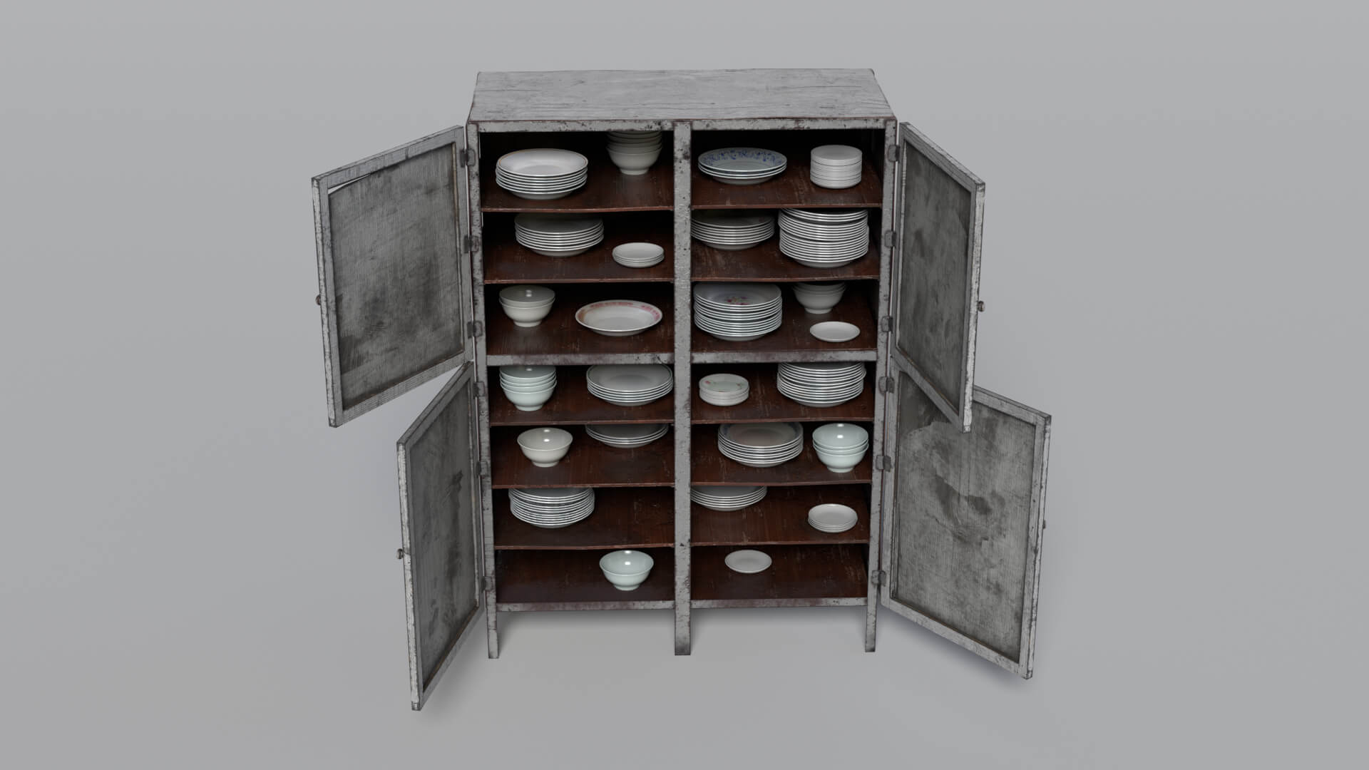 Retro Cupboard - 3D Model by Grishmanovskij Anton