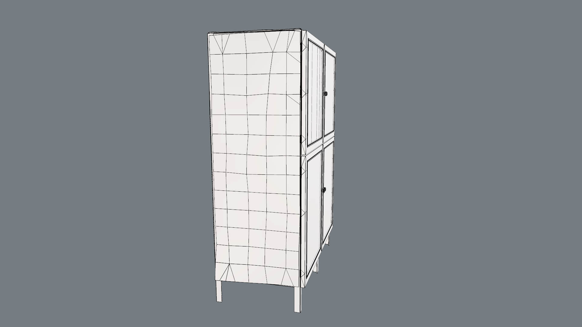 Retro Cupboard - 3D Model by Grishmanovskij Anton