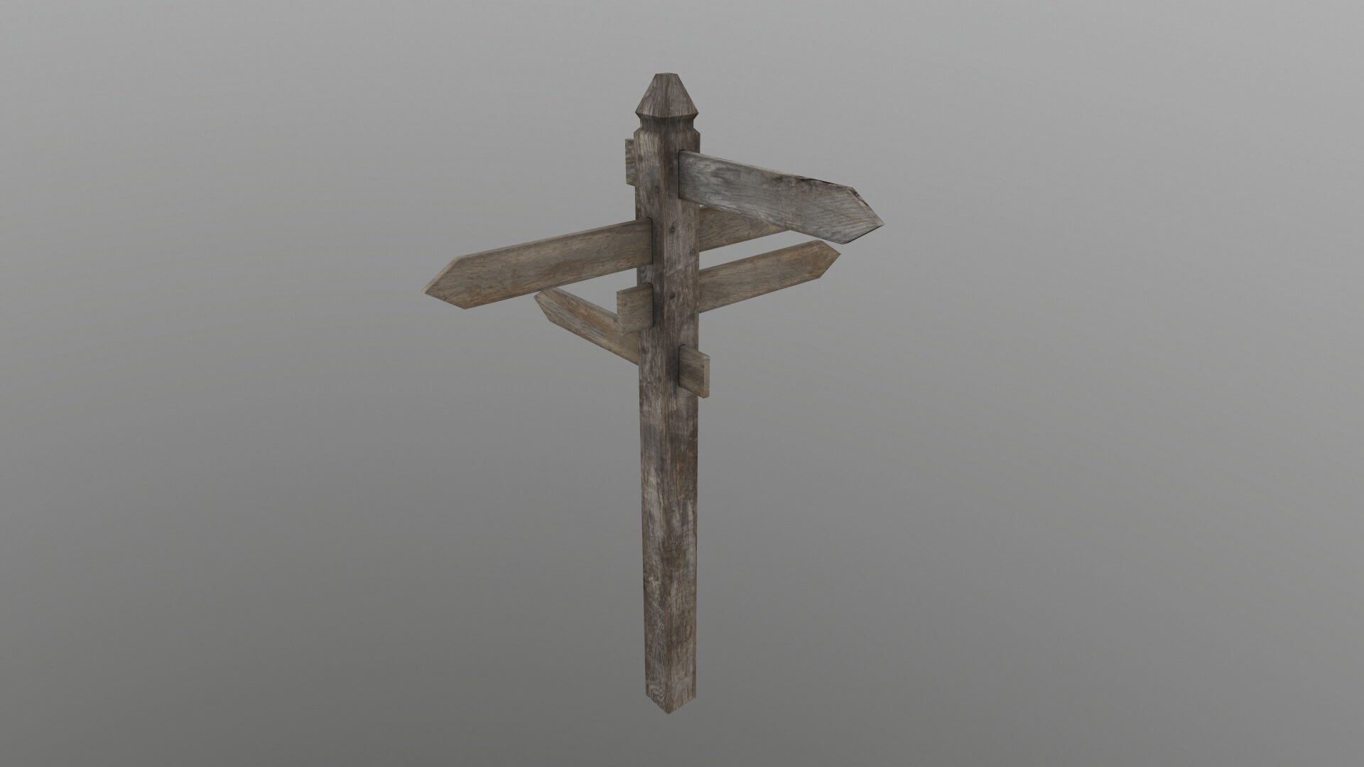 Directional Sign Post - 3D Model by Grishmanovskij Anton