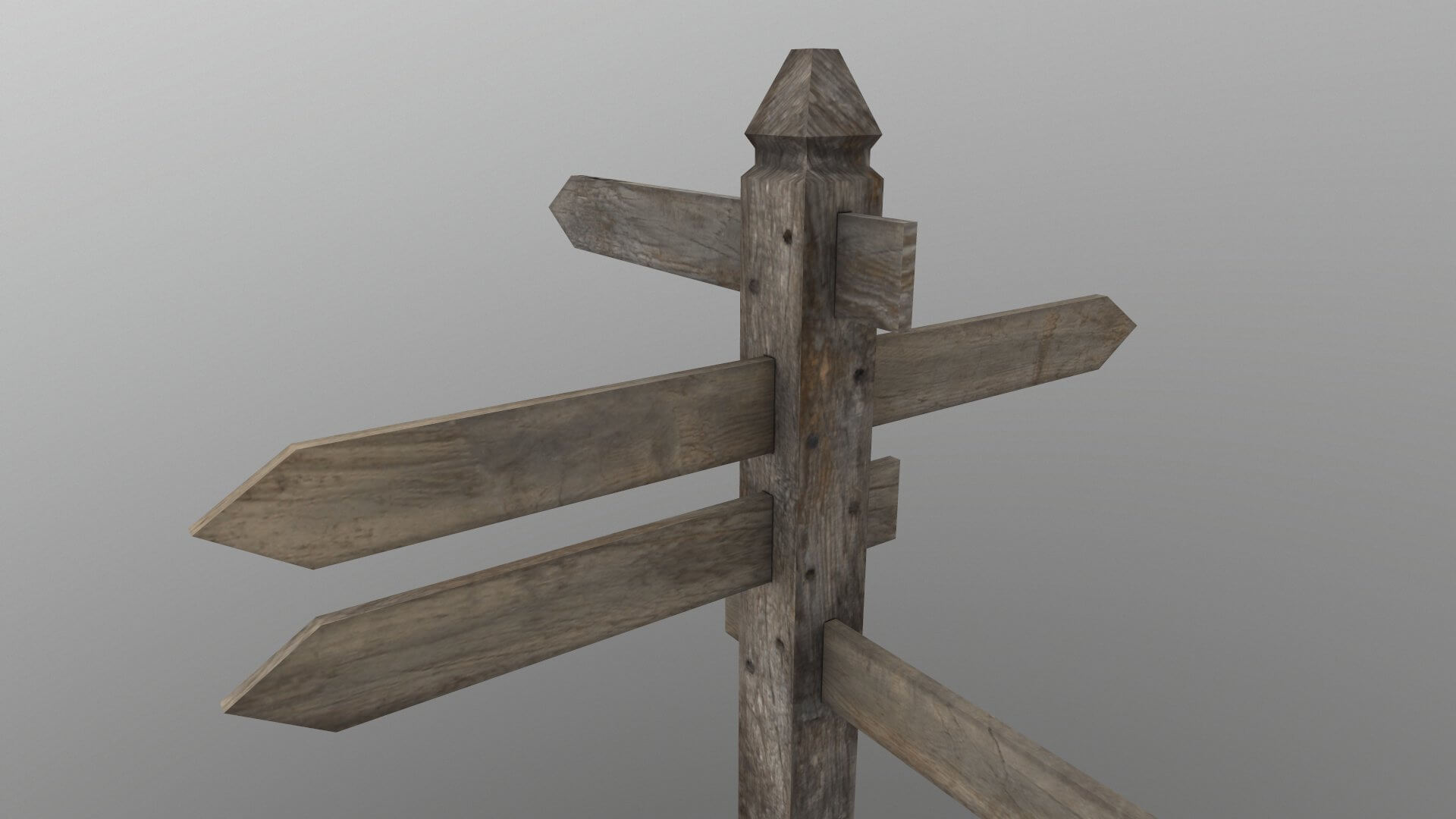 Directional Sign Post - 3D Model by Grishmanovskij Anton