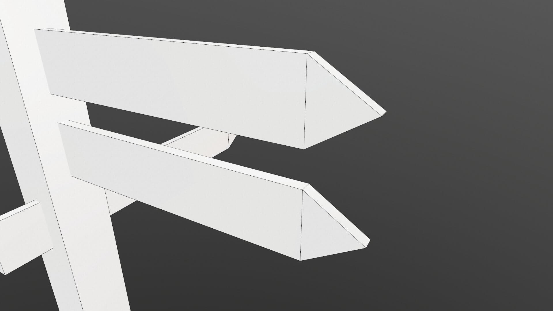 Directional Sign Post - 3D Model by Grishmanovskij Anton