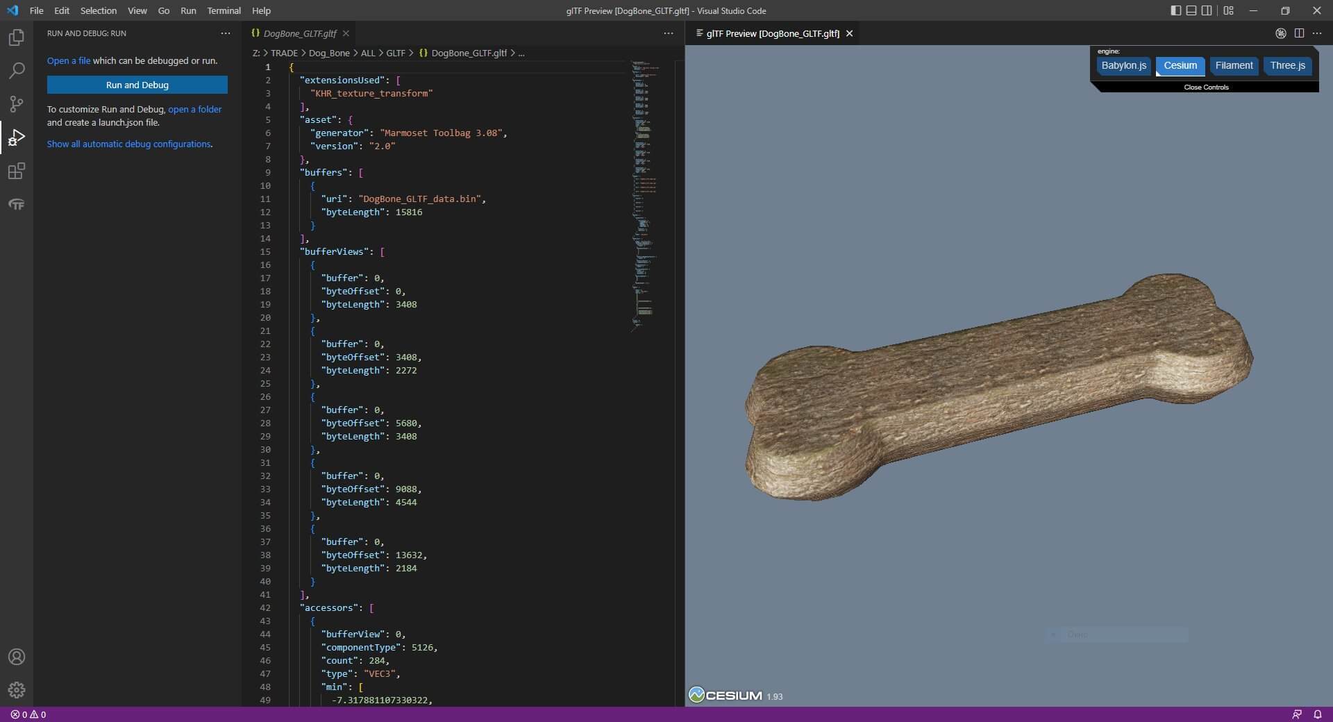 Dog Bone - 3D Model by Grishmanovskij Anton