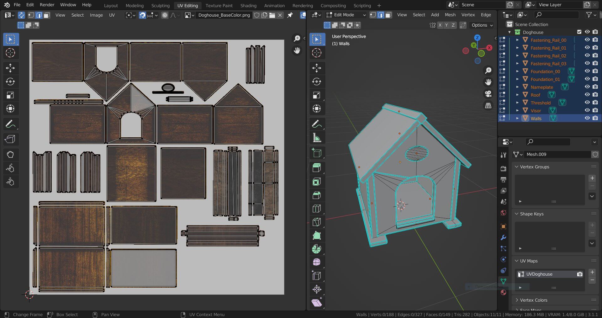 Doghouse - 3D Model by Grishmanovskij Anton