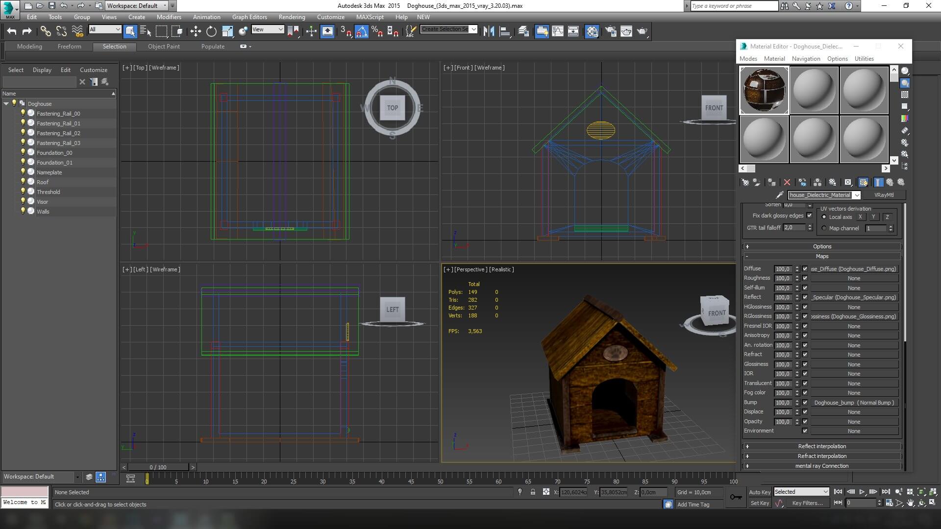 Doghouse - 3D Model by Grishmanovskij Anton