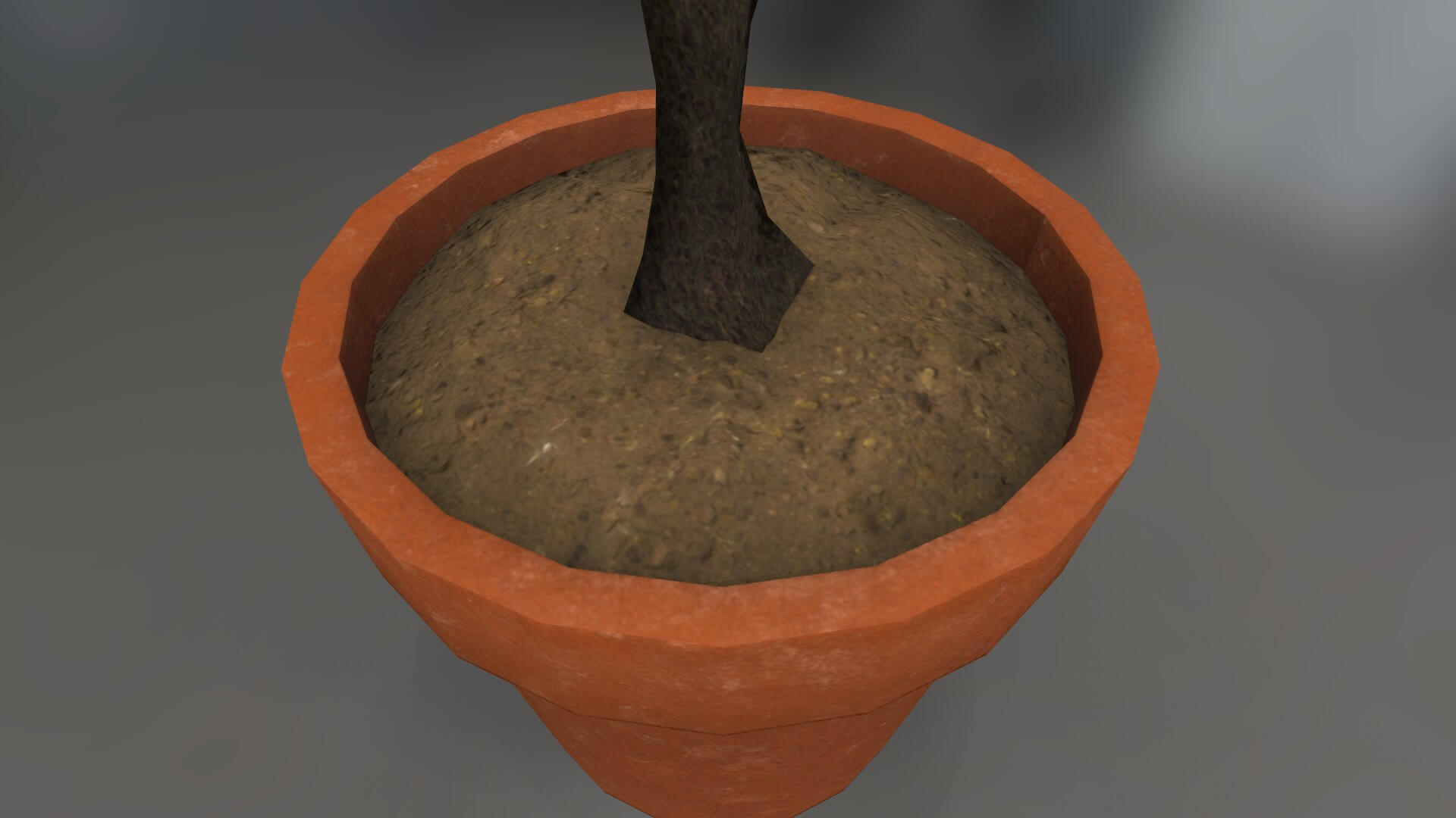 Dried Plant in A Pot - 3D Model by Grishmanovskij Anton