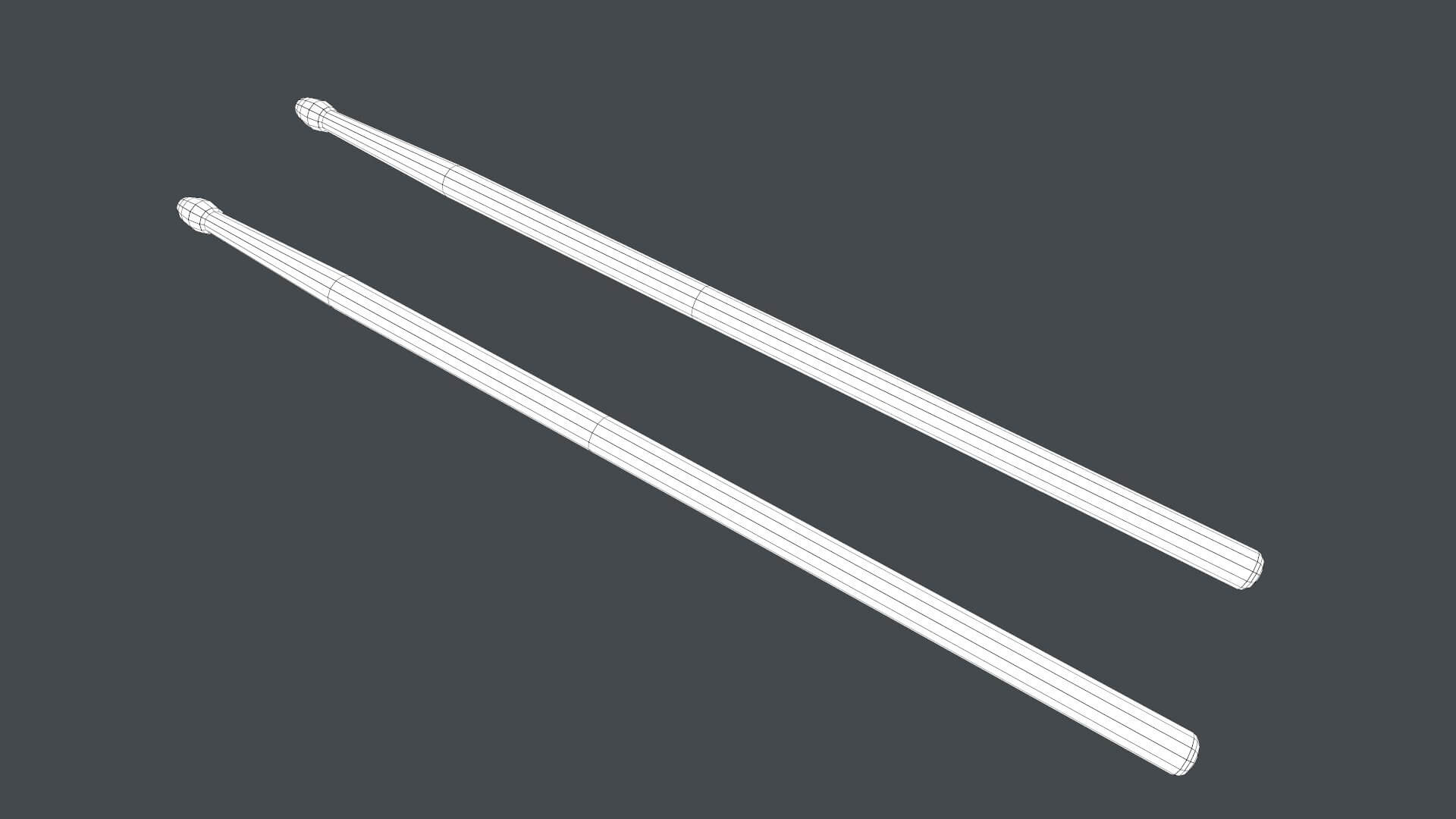 Drumsticks - 3D Model by Grishmanovskij Anton