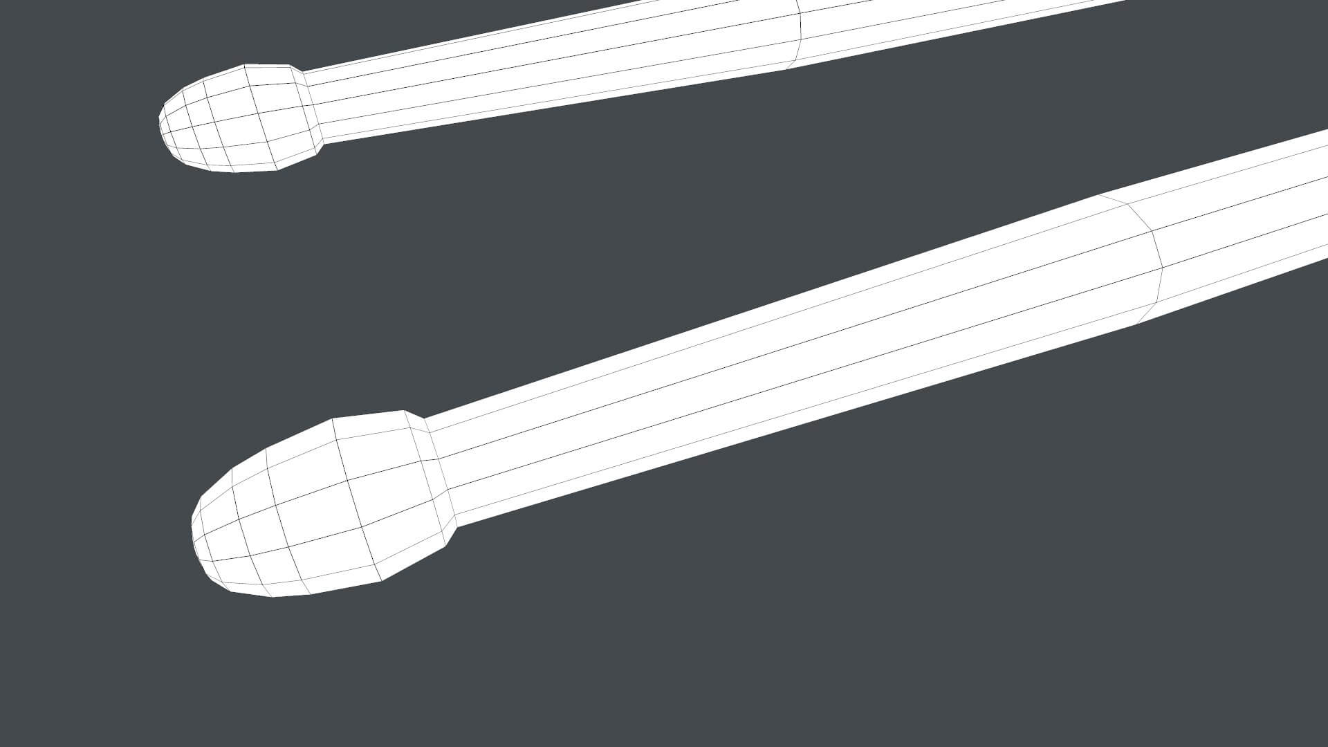 Drumsticks - 3D Model by Grishmanovskij Anton