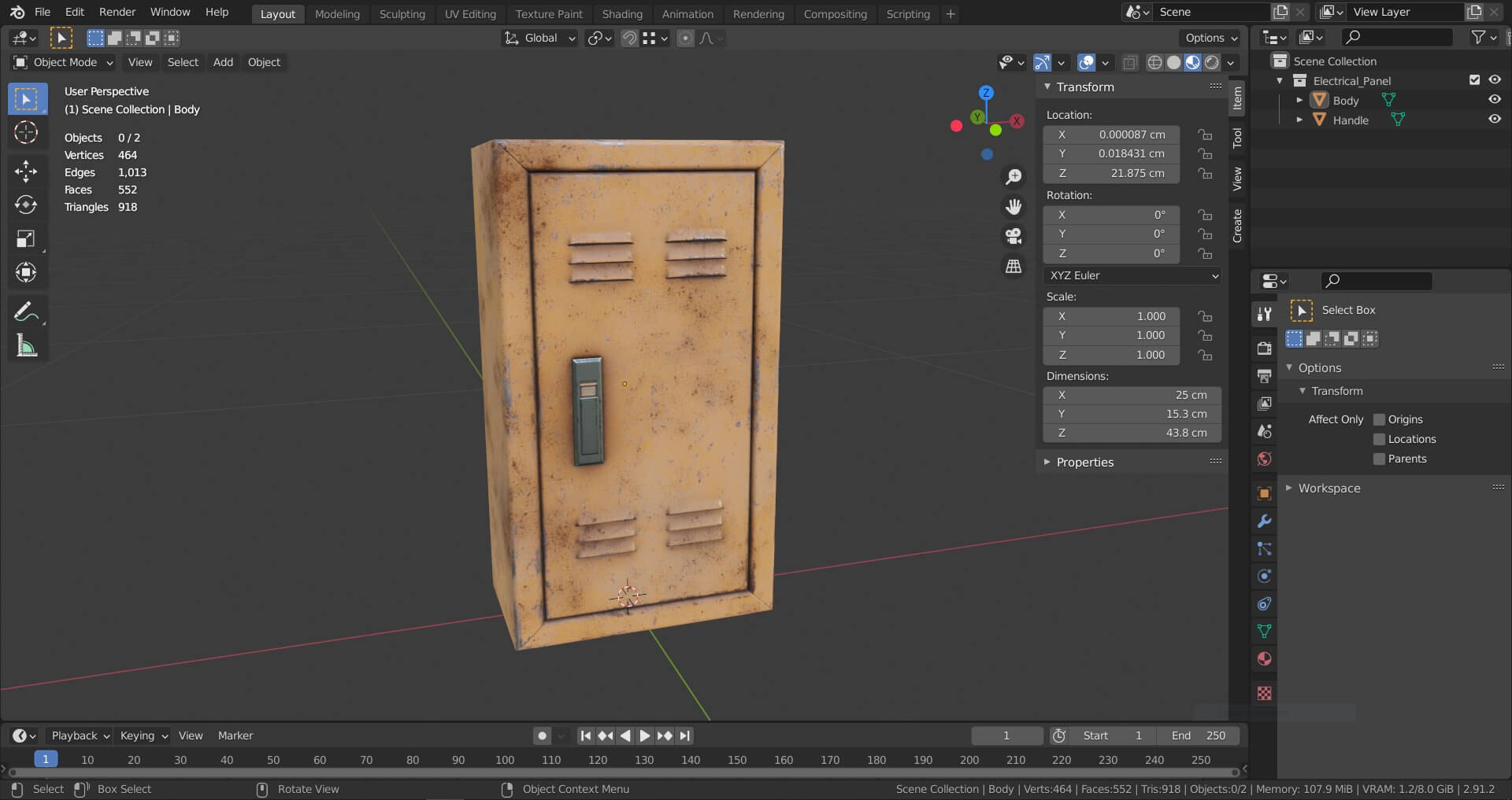 Electrical Panel - 3D Model by Grishmanovskij Anton
