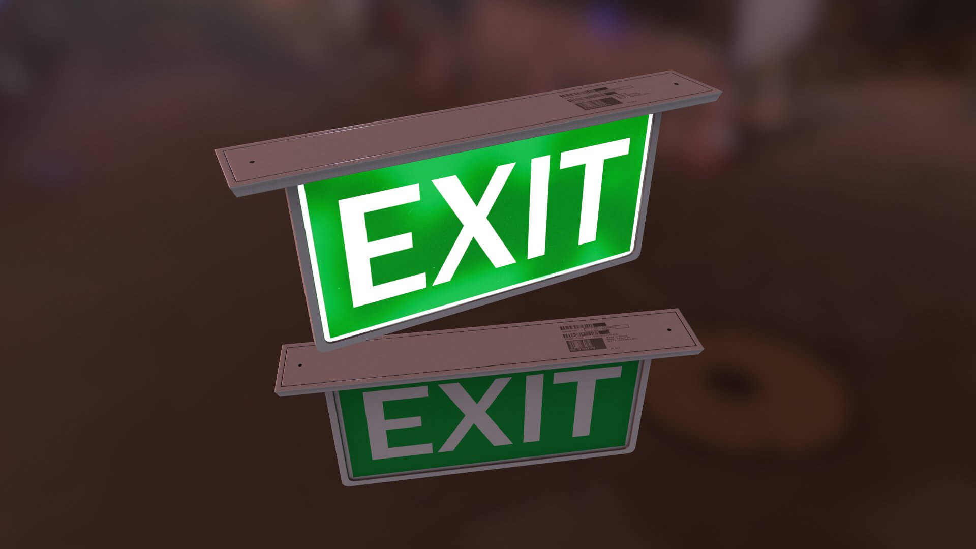 Emergency Exit Indicator V2 - 3D Model by Grishmanovskij Anton
