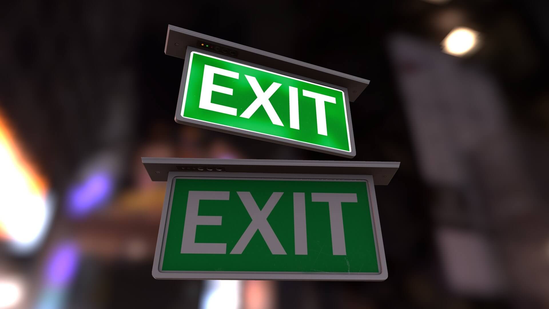 Emergency Exit Indicator V2 - 3D Model by Grishmanovskij Anton