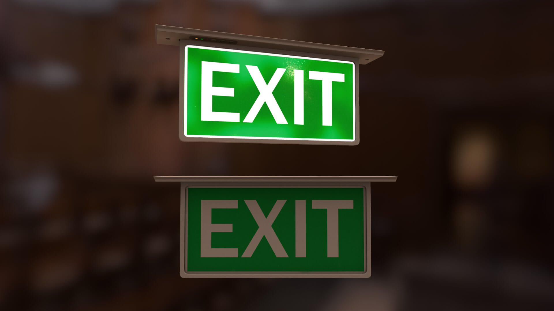 Emergency Exit Indicator V2 - 3D Model by Grishmanovskij Anton