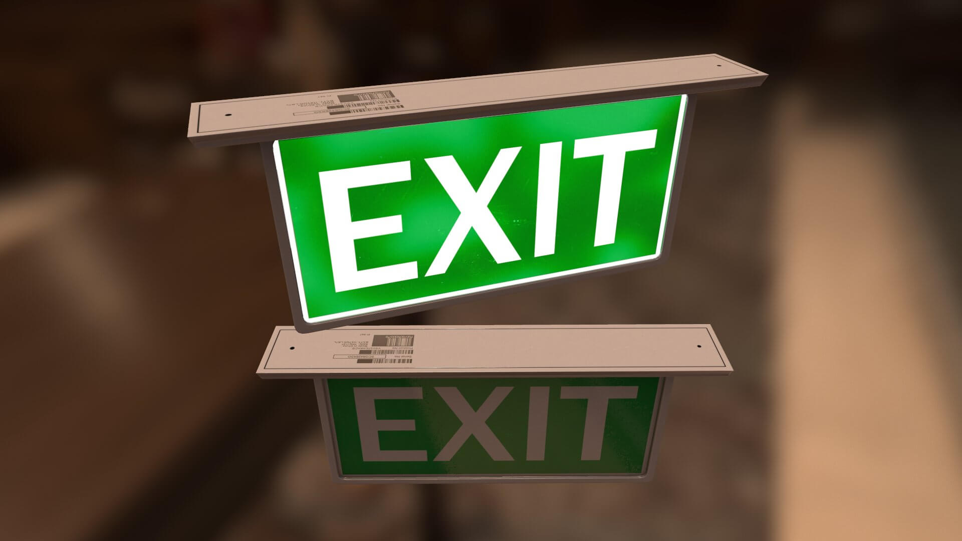 Emergency Exit Indicator V2 - 3D Model by Grishmanovskij Anton