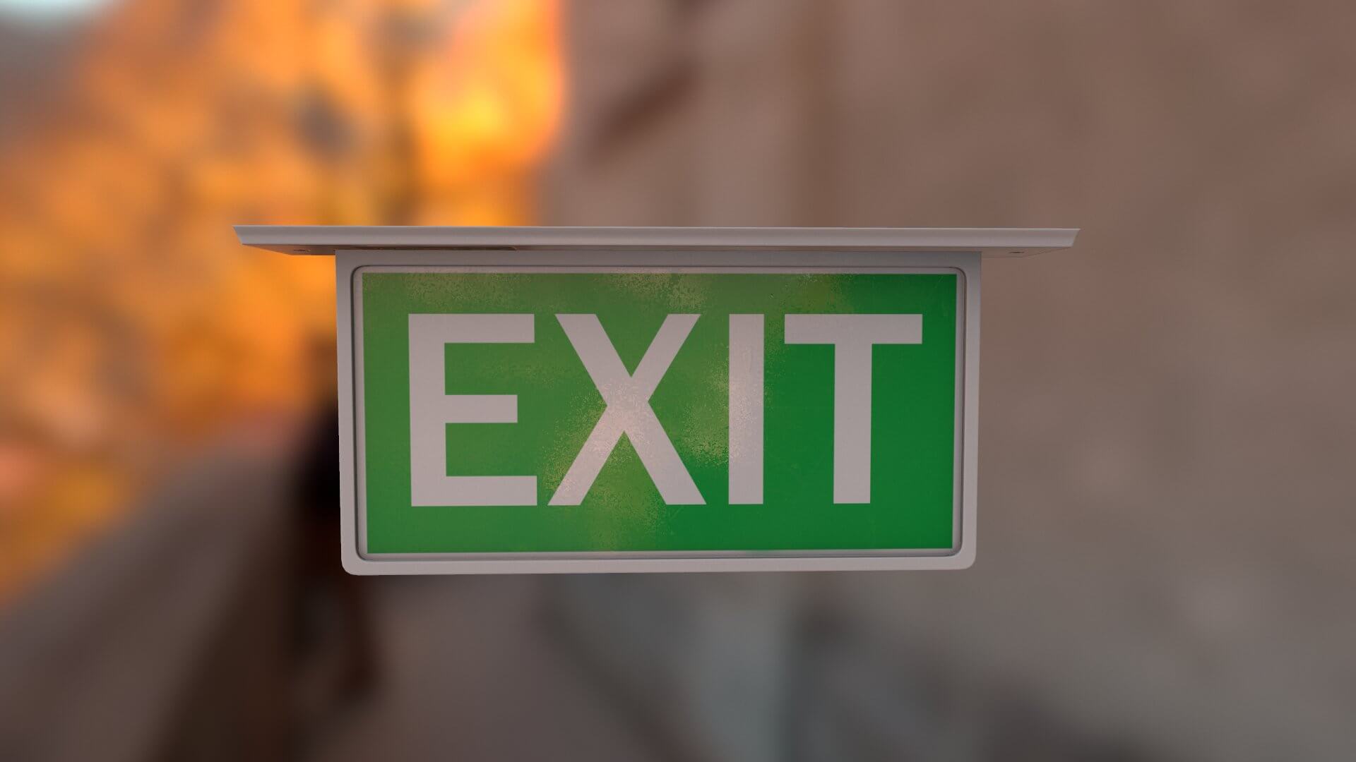 Emergency Exit Indicator V2 - 3D Model by Grishmanovskij Anton