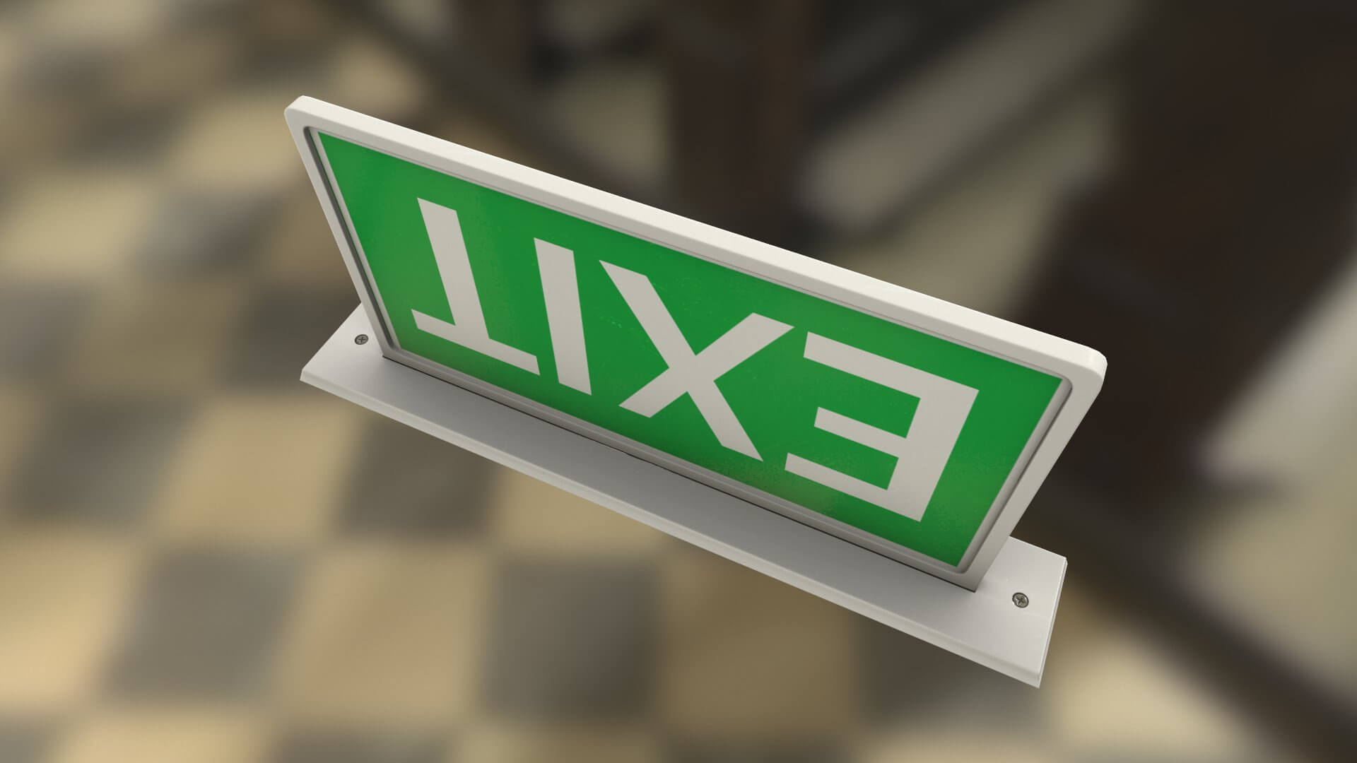 Emergency Exit Indicator V2 - 3D Model by Grishmanovskij Anton