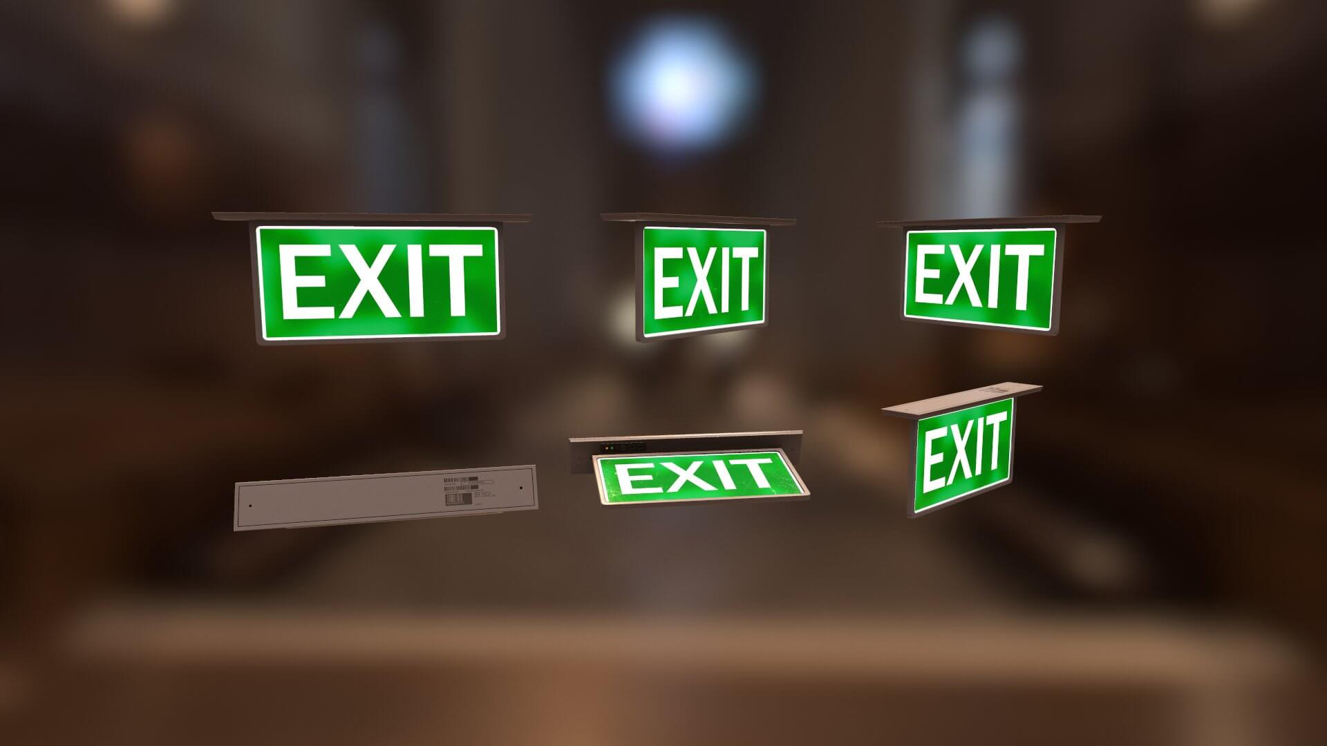 Emergency Exit Indicator V2 - 3D Model by Grishmanovskij Anton