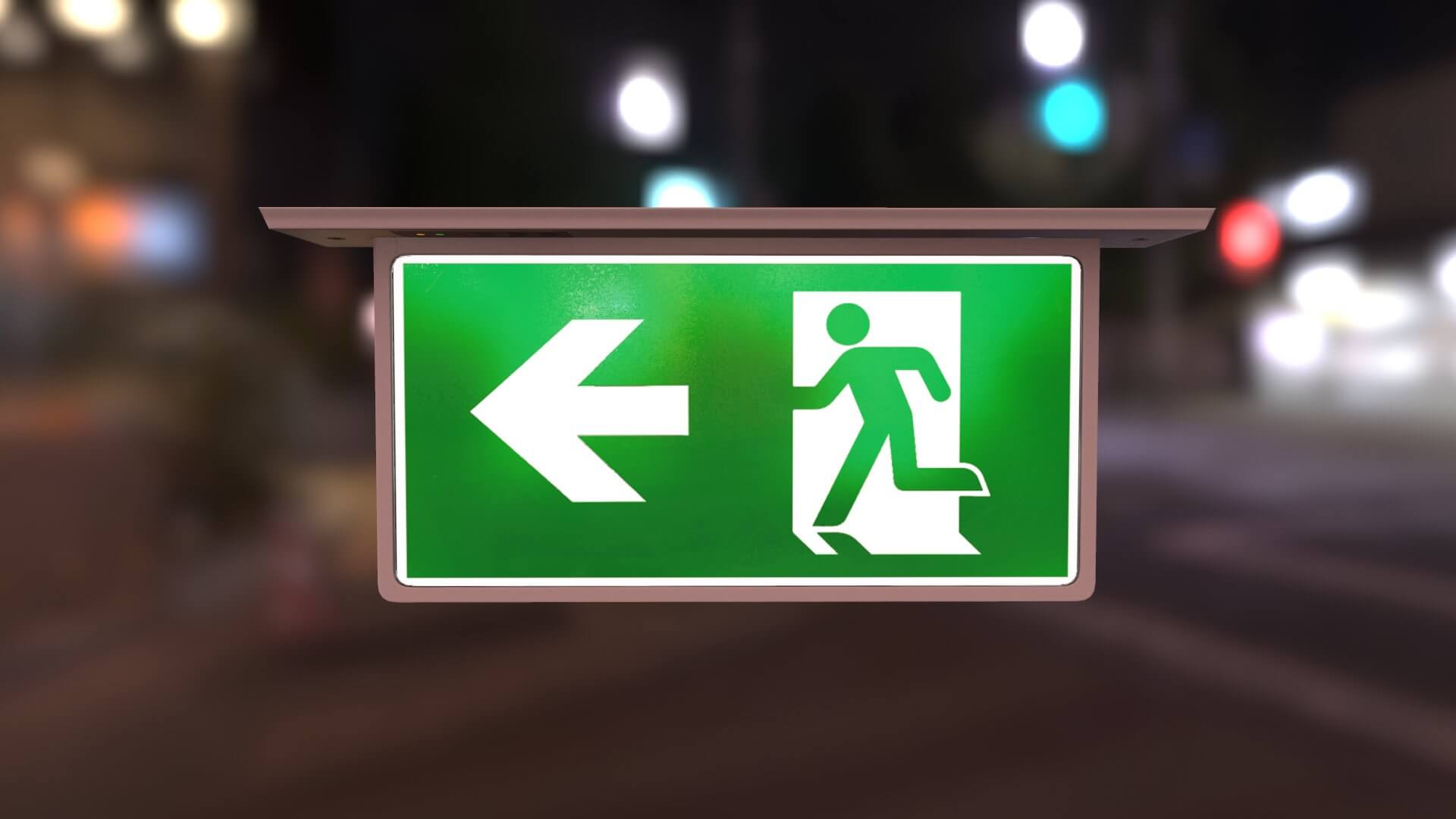 Emergency Exit Indicator - 3D Model by Grishmanovskij Anton